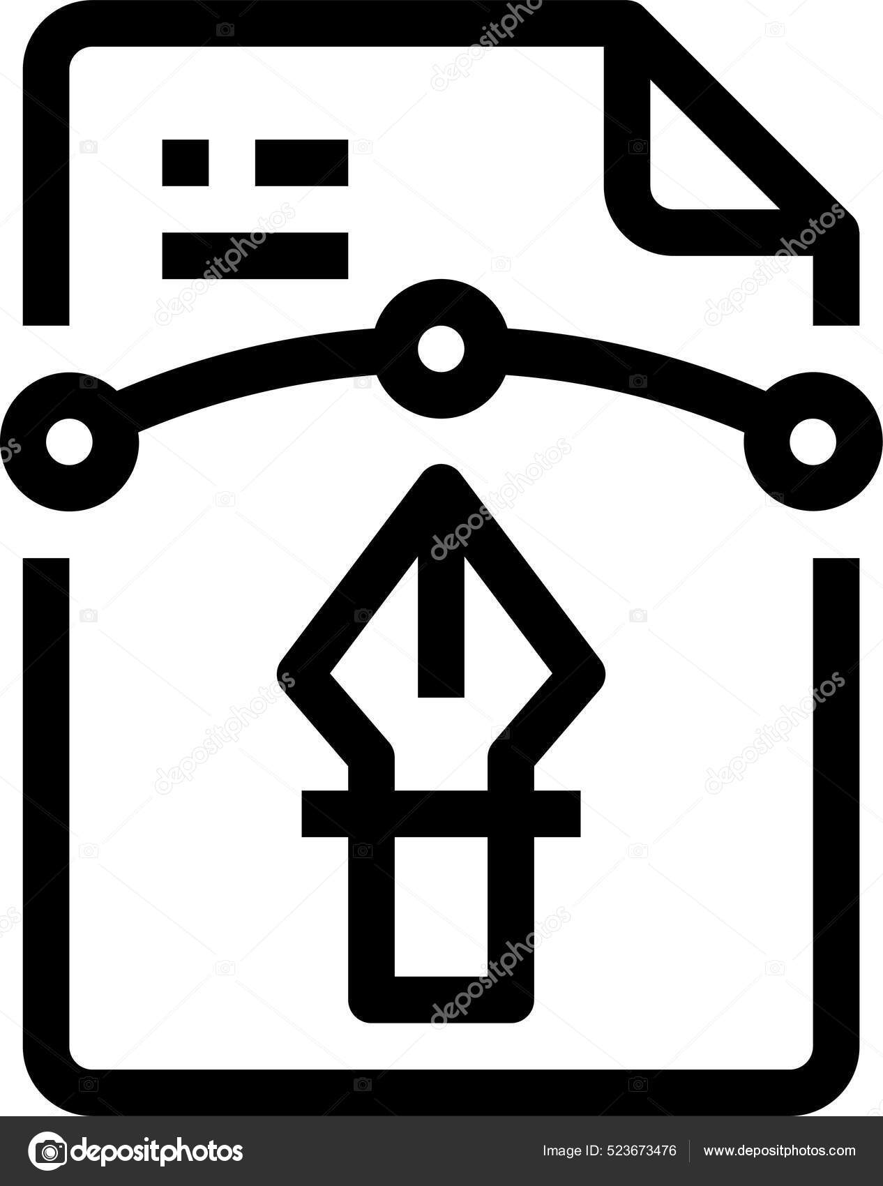 Creative Document File Icon Outline Style Stock Vector by ©iconfinder ...