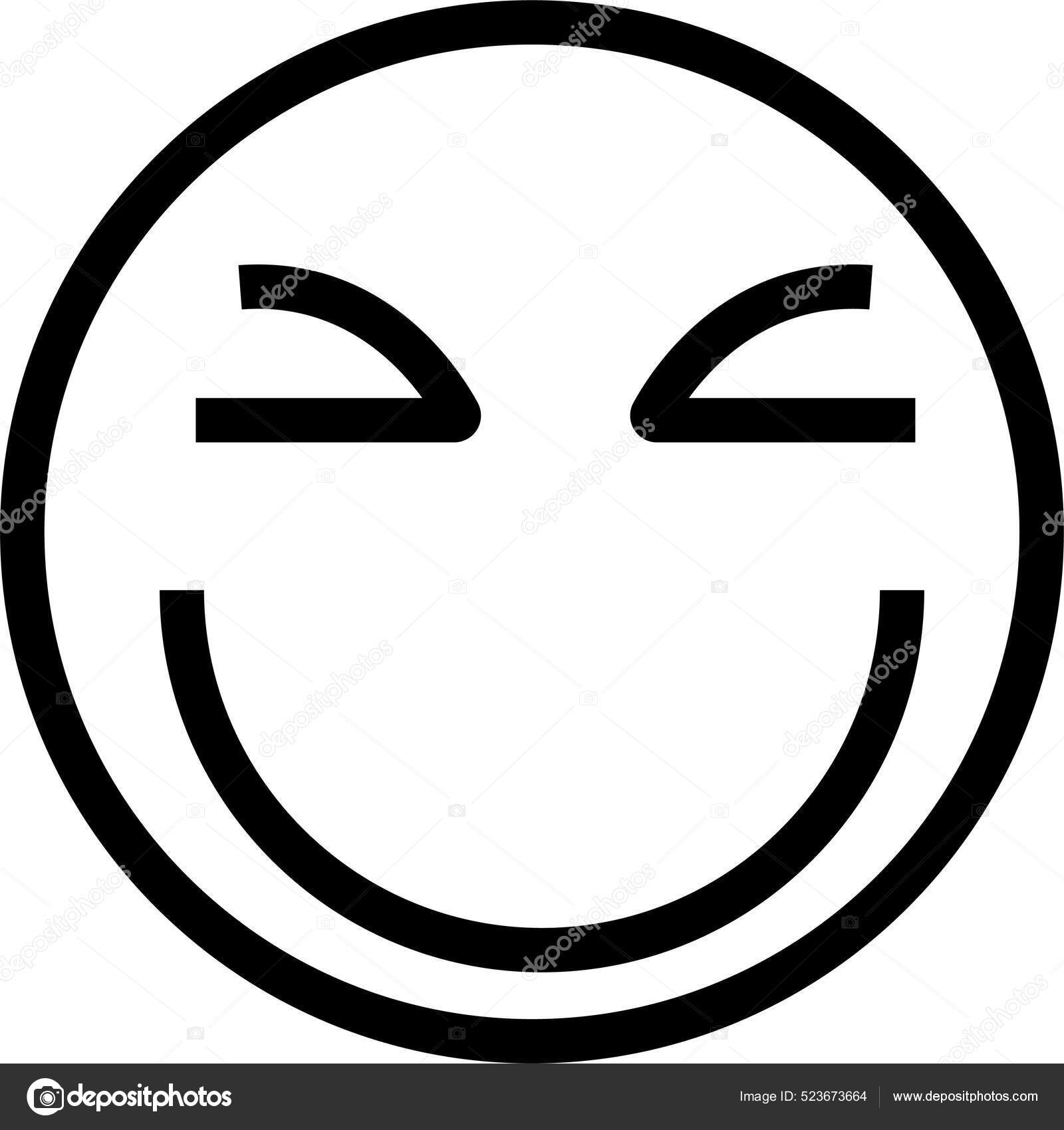 Emoji Emotion Essential Icon Outline Style Stock Vector Image by ...