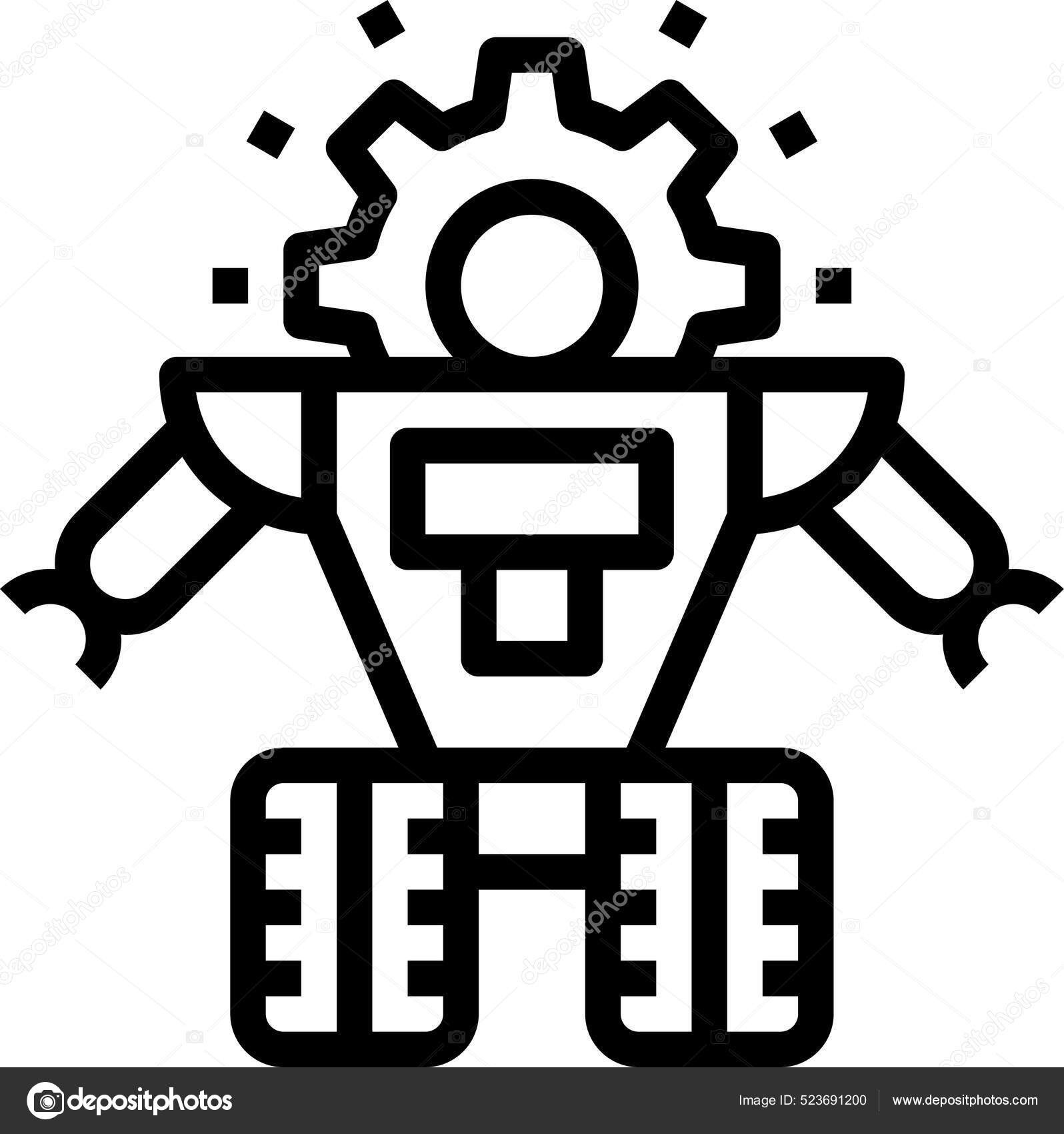 Engineer Gear Robot Icon Stock Vector by ©iconfinder 523691200