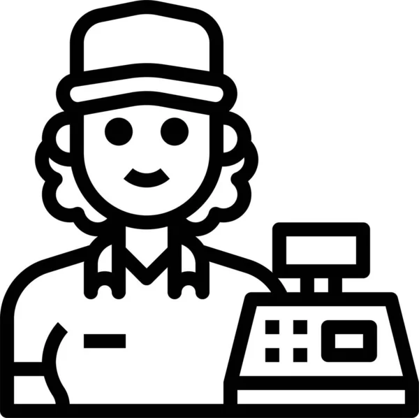 Cashier Clipart Black And White