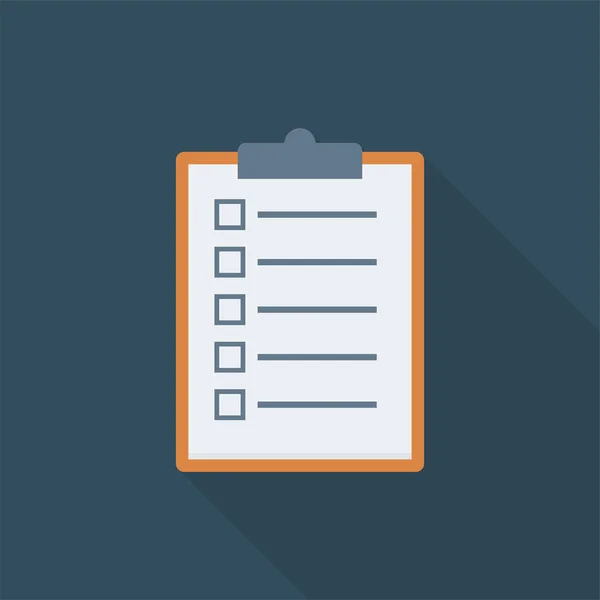 Casilla Verificación Icono Lista Verificación Estilo Plano Vector de ...