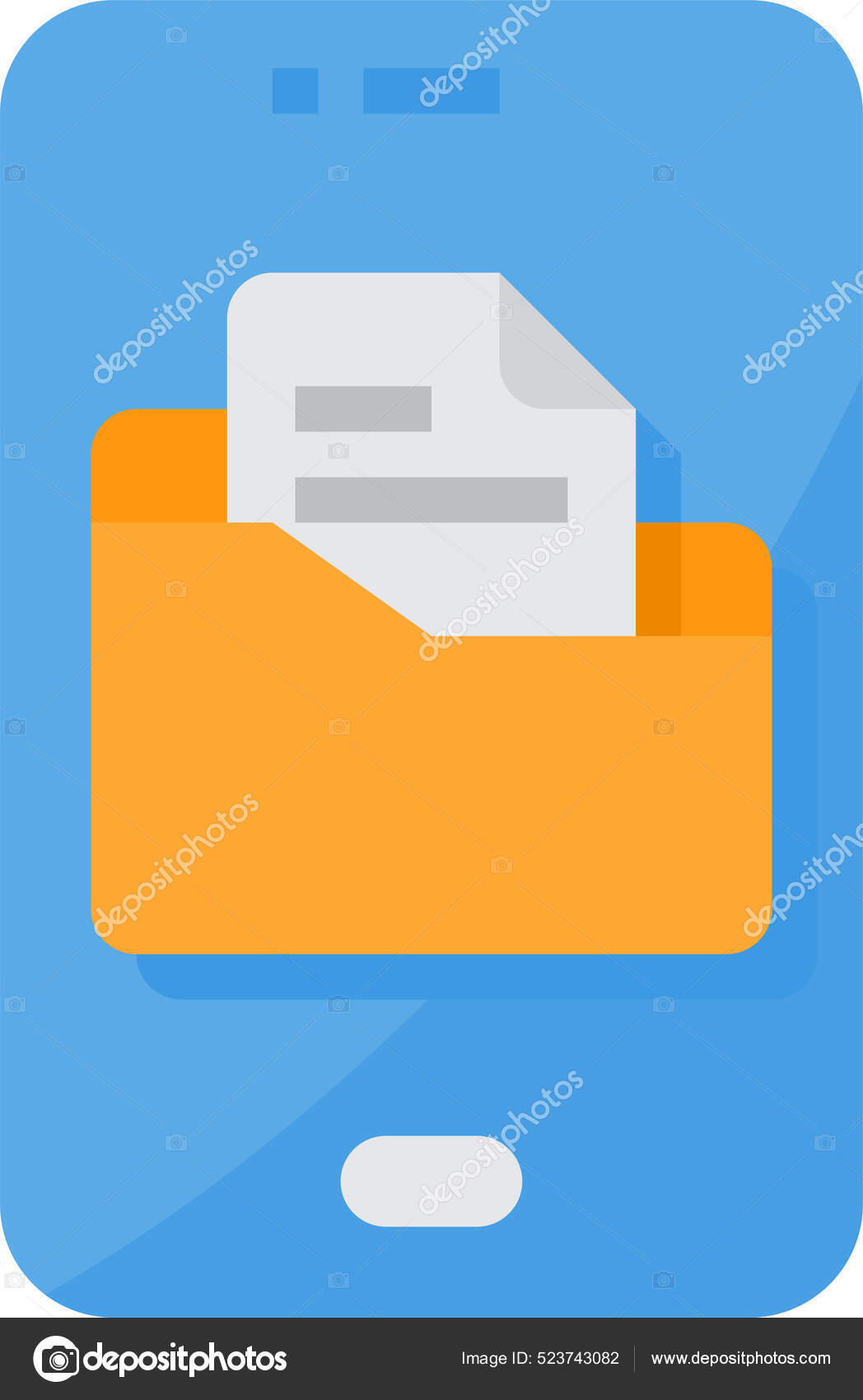 Icono Carpeta Archivos Categoría Mobile Devices App Vector de stock por ...