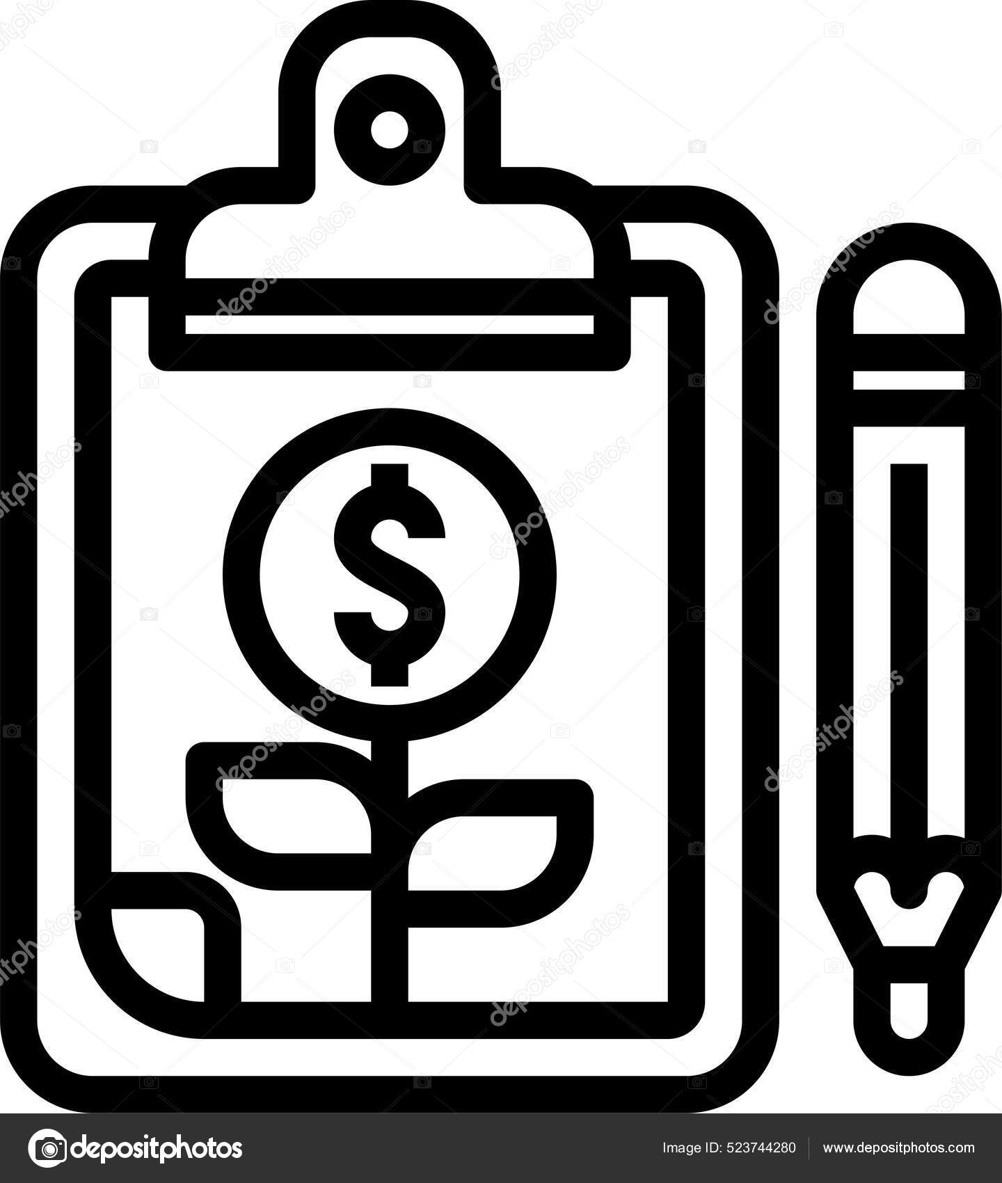 Board Check Clipboard Icon Outline Style Stock Vector by ©iconfinder ...