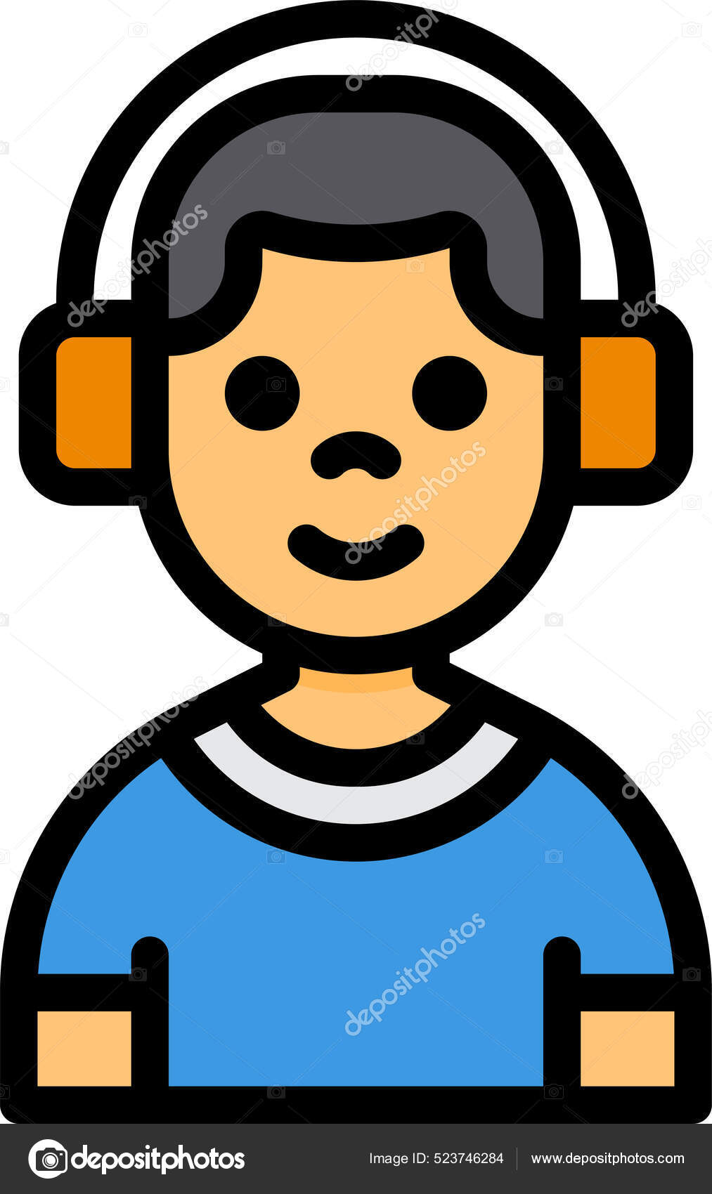 Chico Macho Avatar Icono Vector de stock por ©iconfinder 523746284