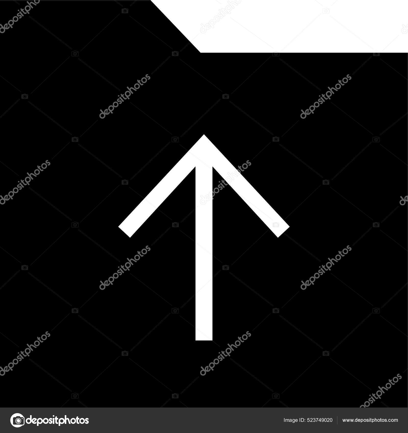 Vettoriale stockFreccia Direzione Cartella Icona Stile Solido di ...