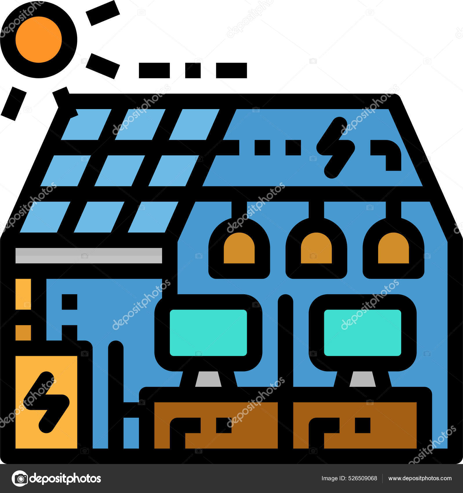 Office Power Powered Icon Stock Vector by ©iconfinder 526509068