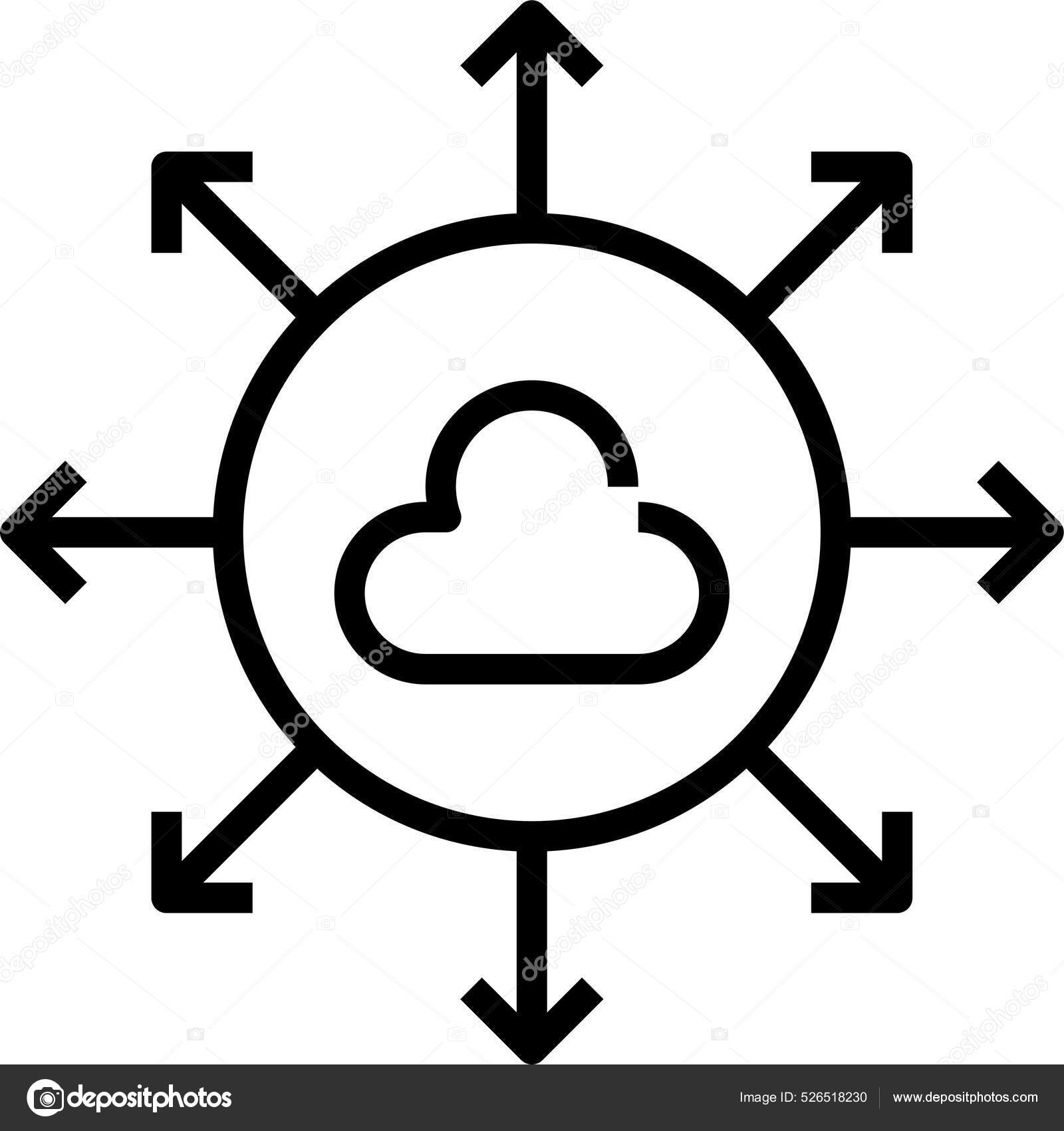 Cloud Data Storage Icon Stock Vector by ©iconfinder 526518230