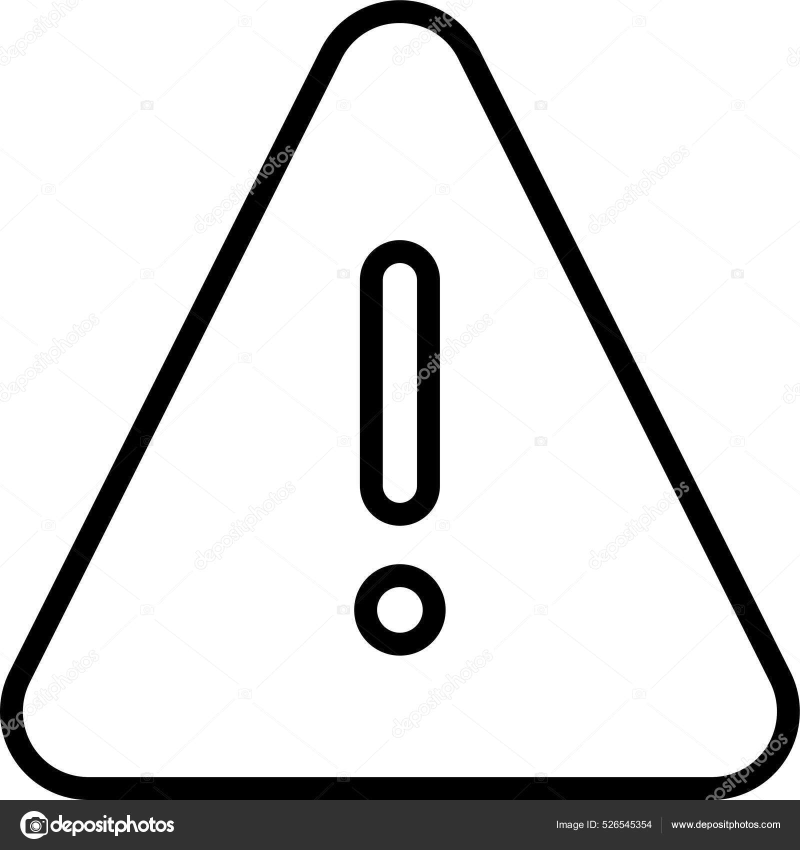 Aviso Atención Signos Icono Estilo Esquema Vector de stock por ...