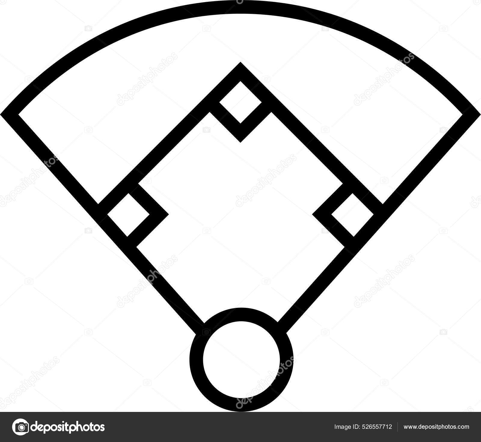 Baseball Diamond Outline