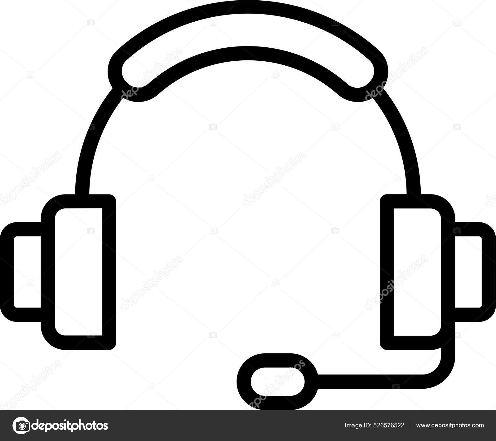 Headphone Customer Service Icon Outline Style Stock Vector by ...