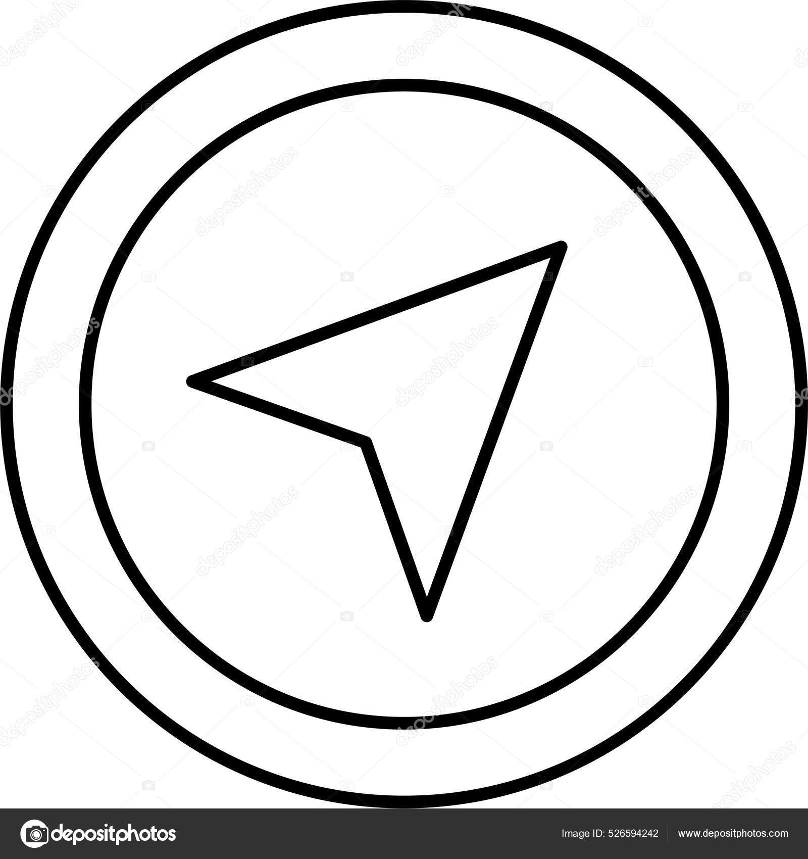 Gps Arrow Navigation Icon Outline Style Stock Vector by ©iconfinder ...