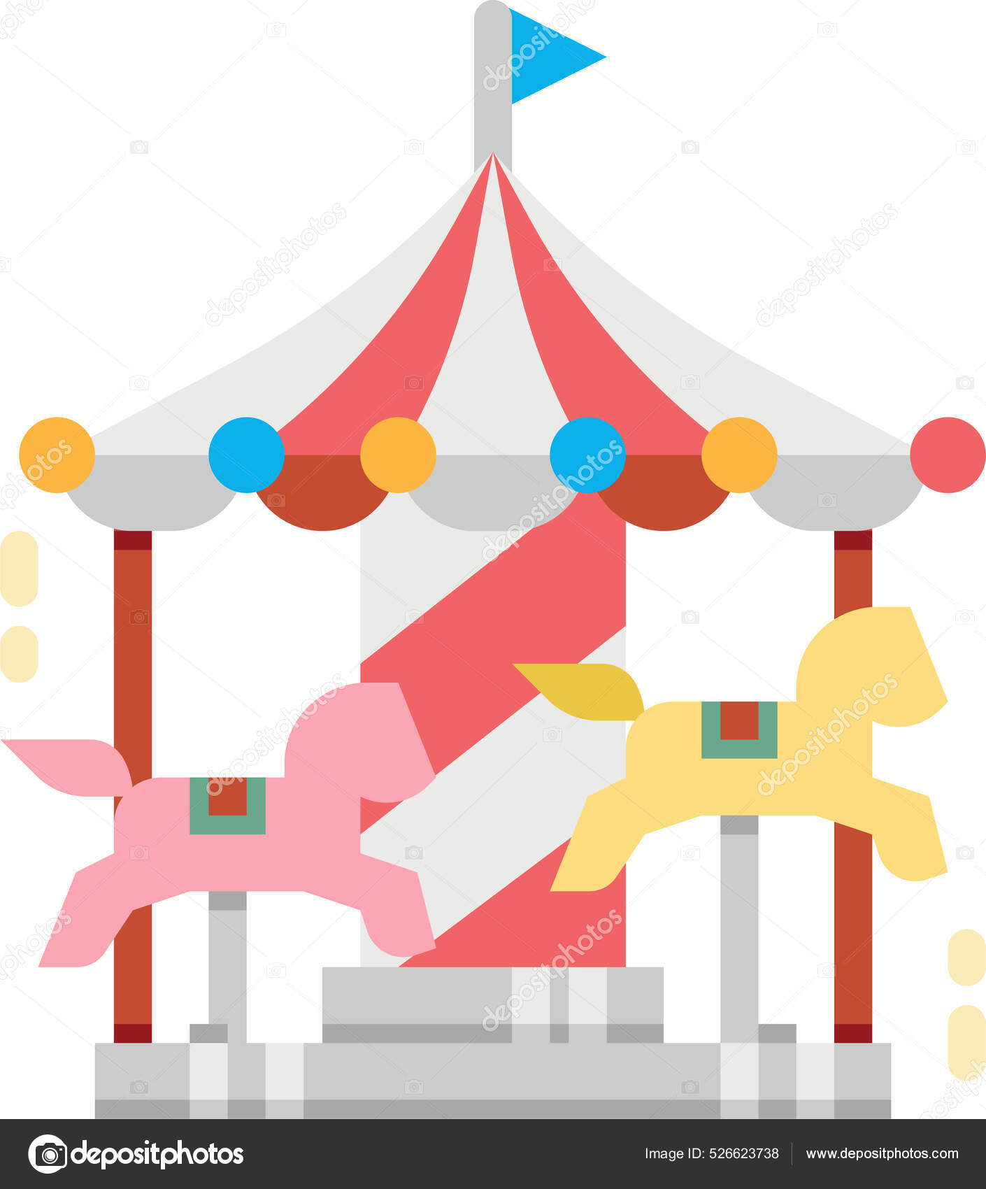 Amusement Carousel Circus Icon Tourism Hotels Hospitality Category ...