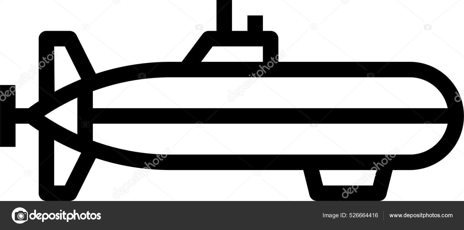 Submarines Outline Military War Icon Outline Style Stock Vector by ©iconfinder 526664416