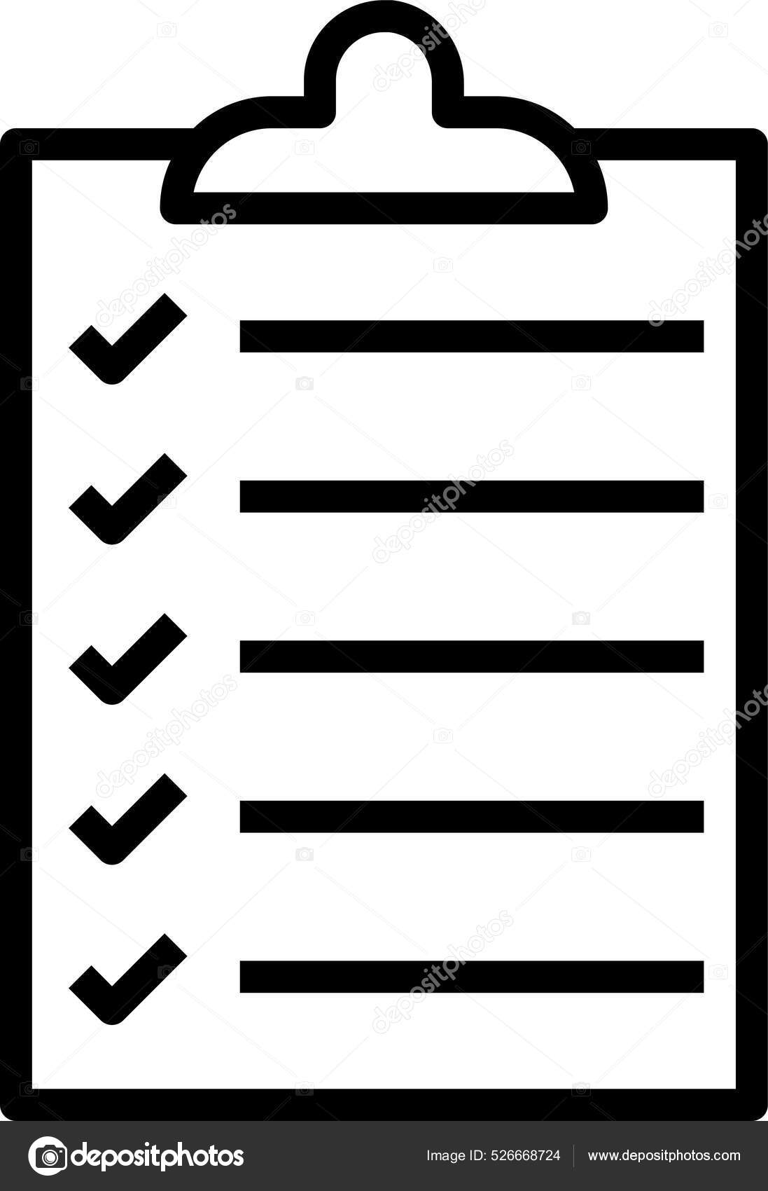 Checklist Clipart Black And White