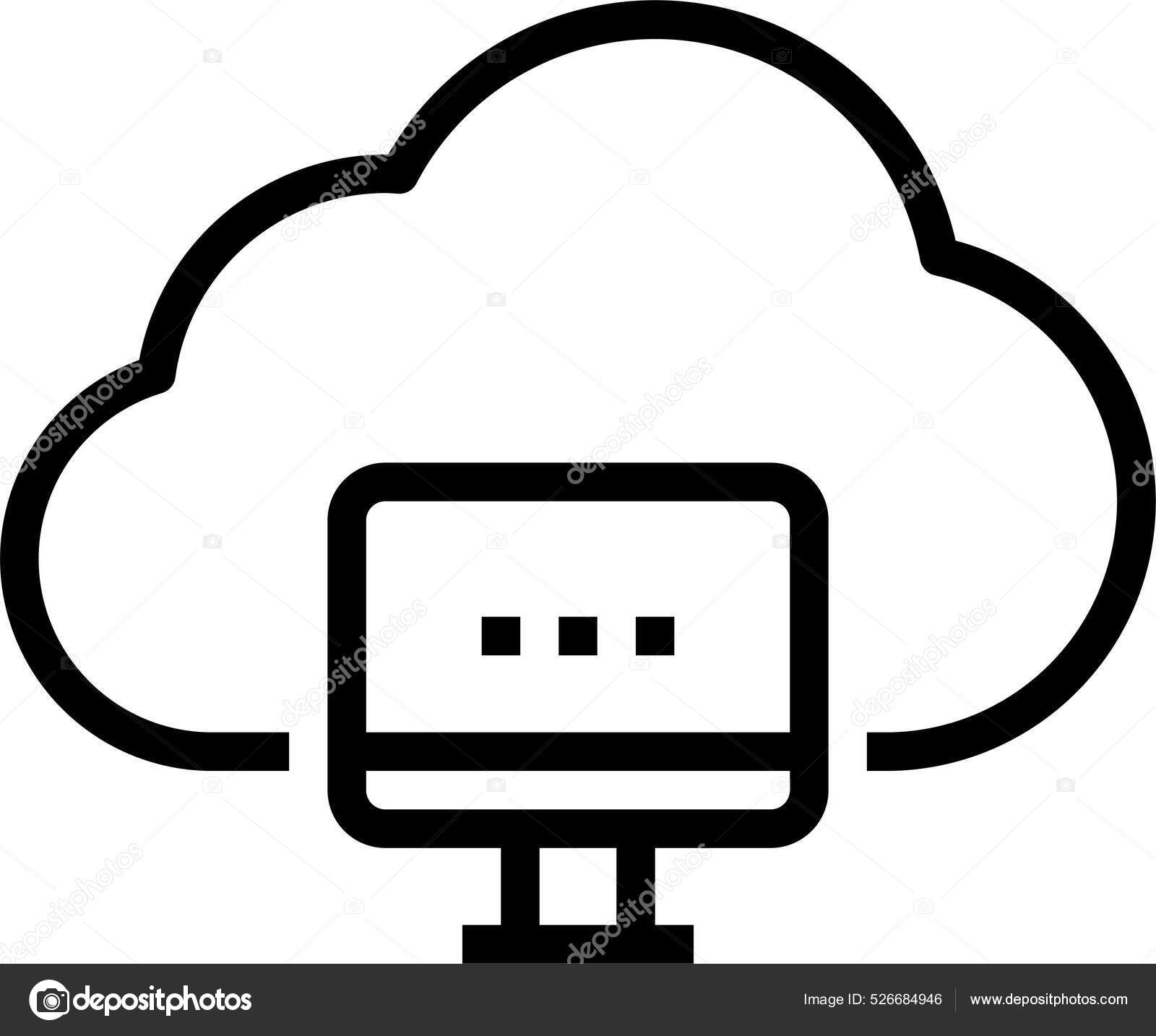 Cloud Computer Storage Icon Outline Style Stock Vector by ©iconfinder ...