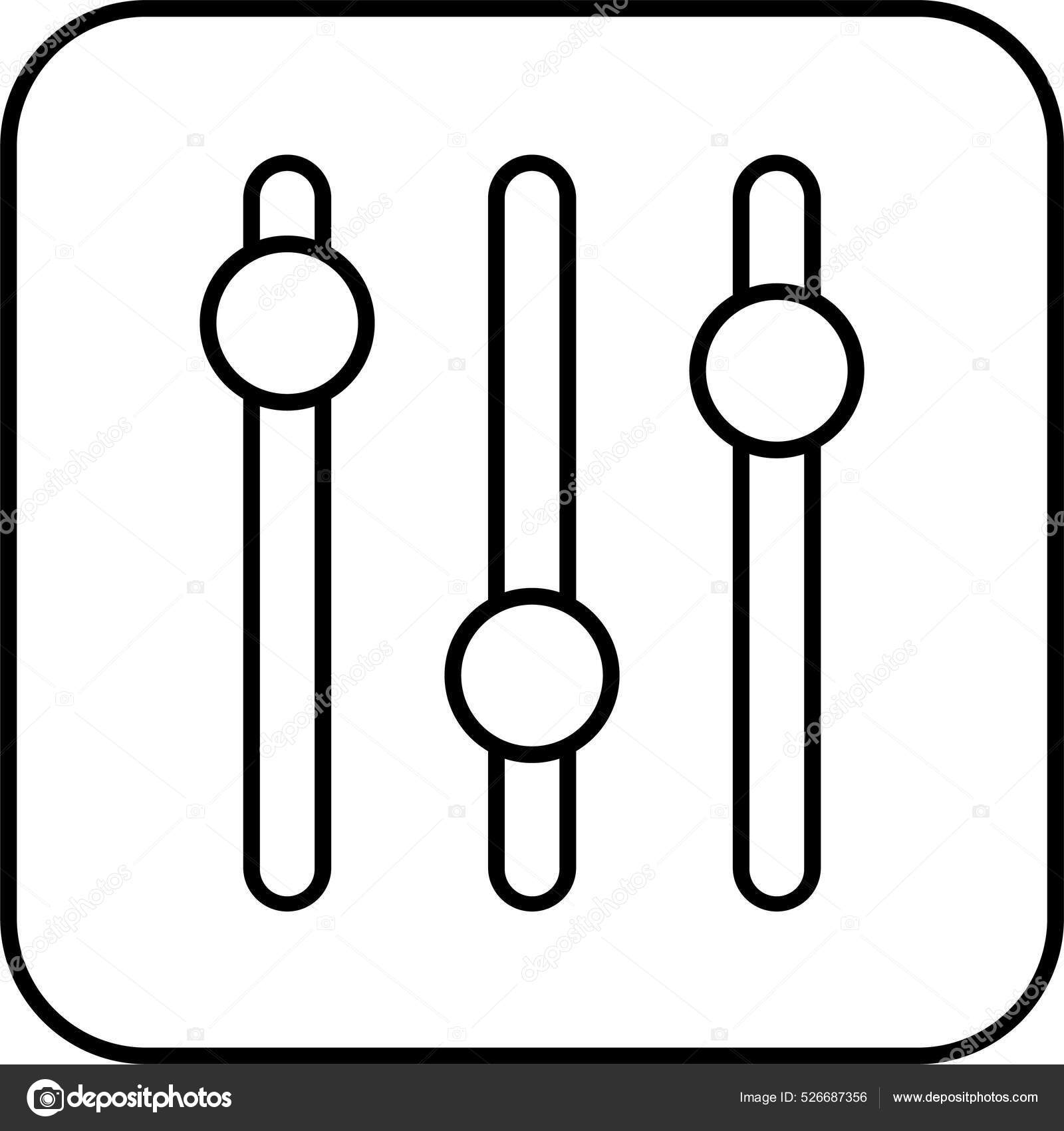 Volume Control Adjustment Icon Outline Style Stock Vector by ...
