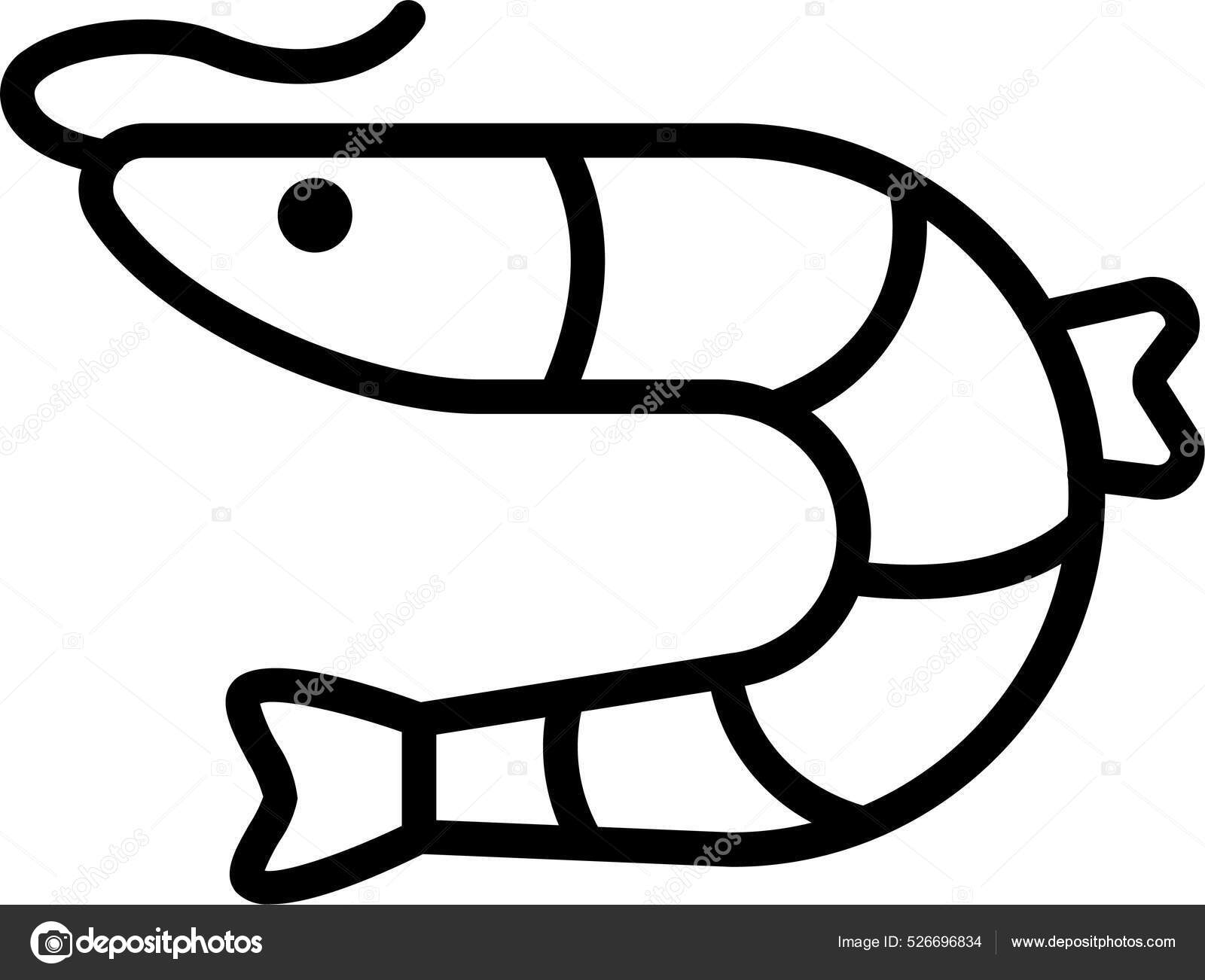 Prawn Shrimp Sea Icon Outline Style Stock Vector by ©iconfinder 526696834