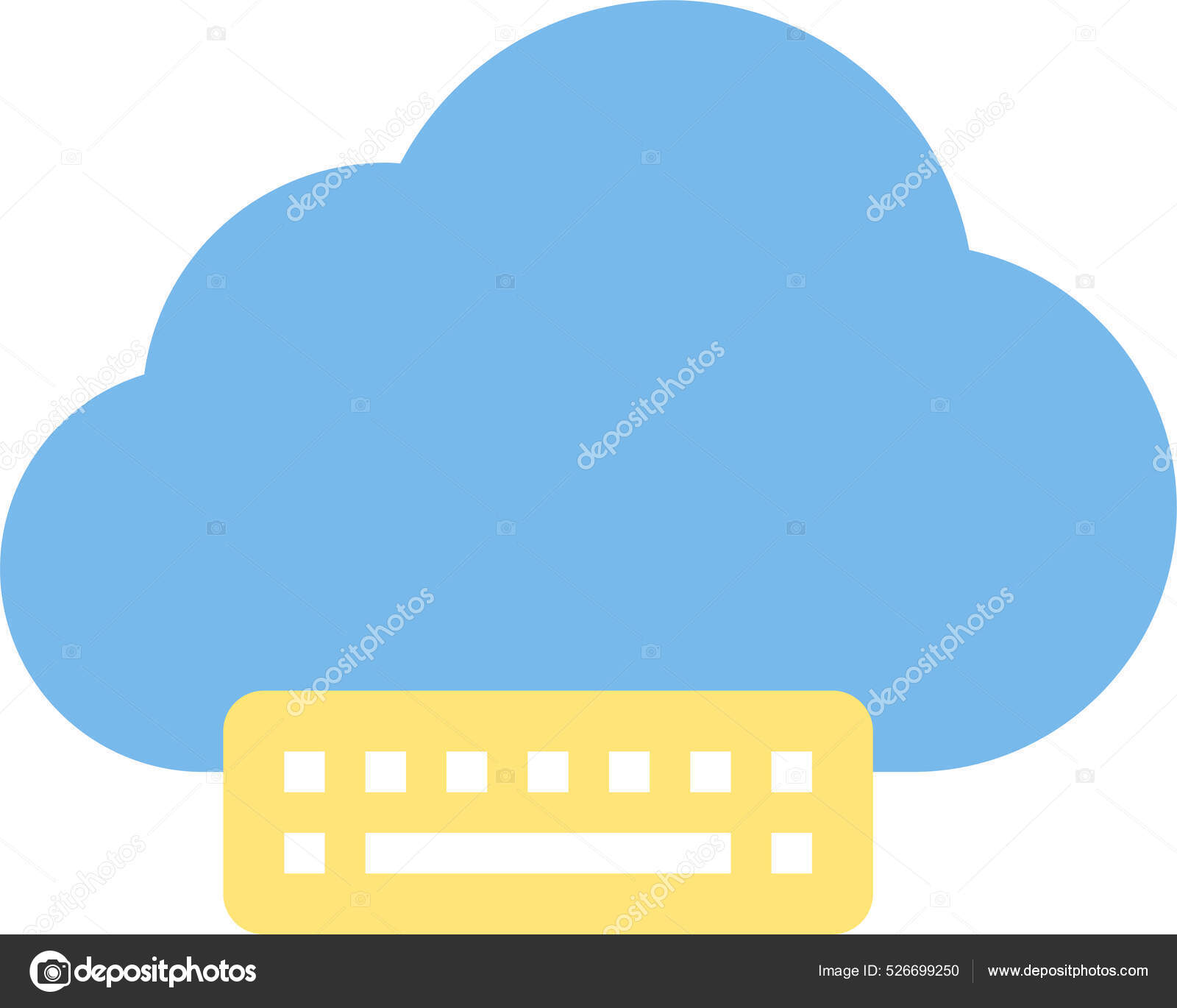 Cloud Knowledge Learning Icon Flat Style Stock Vector Image by ...