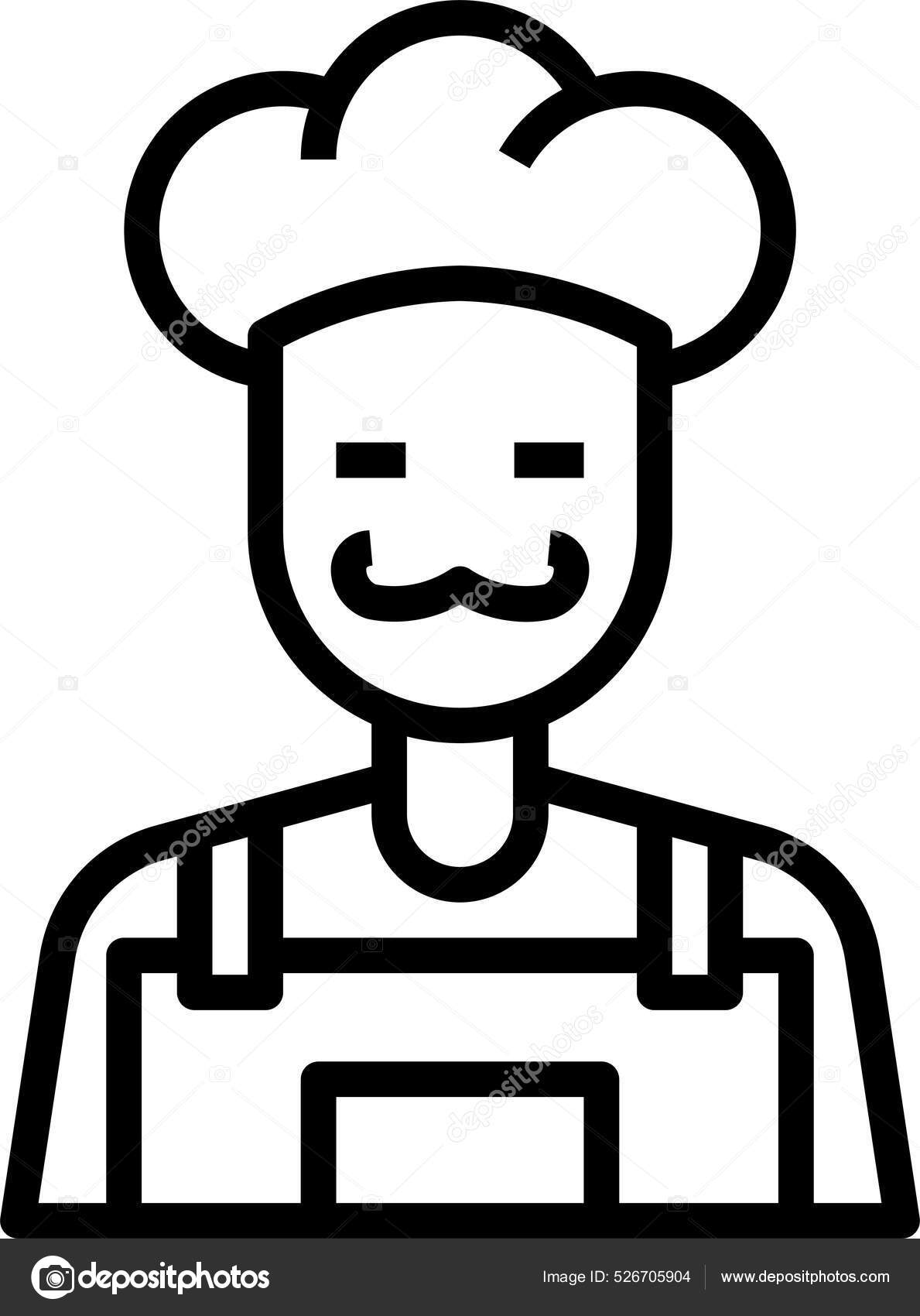 Butcher User Profession Icon Outline Style Stock Vector by ©iconfinder ...