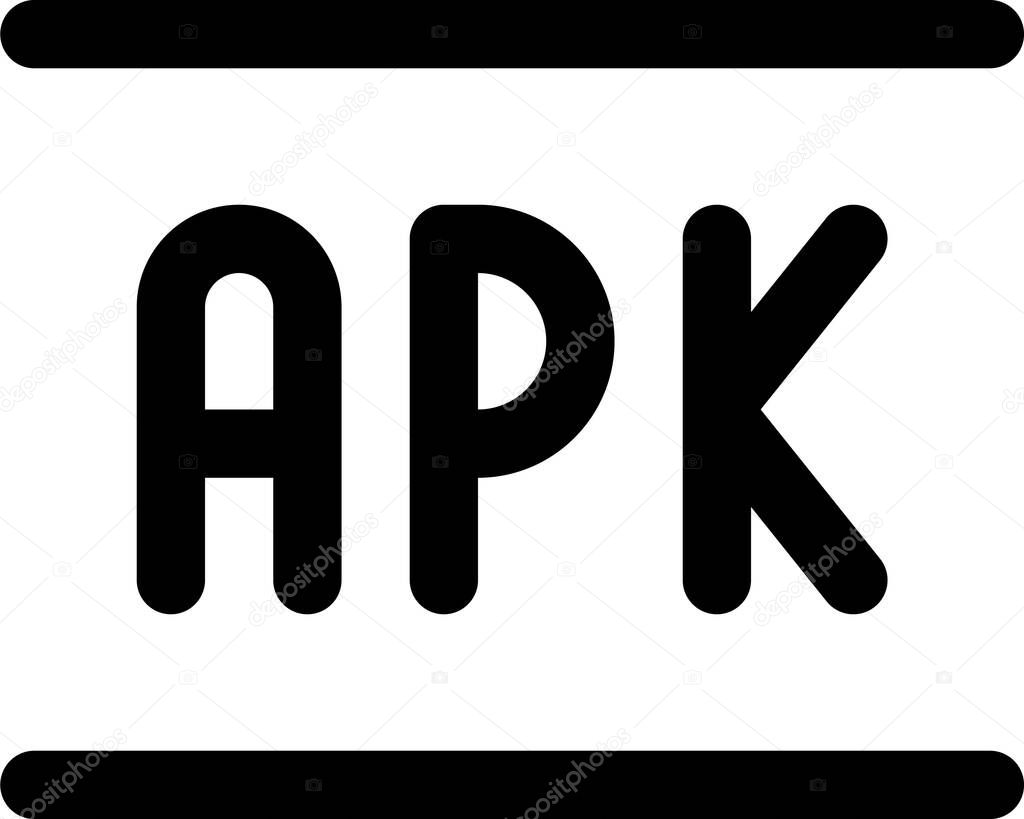 apk icono de archivos de código en el estilo de esquema 2023