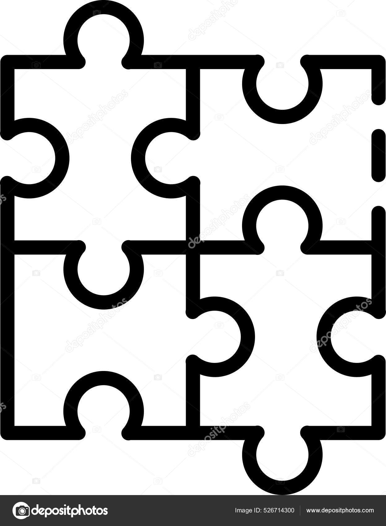 Jigsaws Strategy Plan Icon Outline Style Stock Vector by ©iconfinder ...