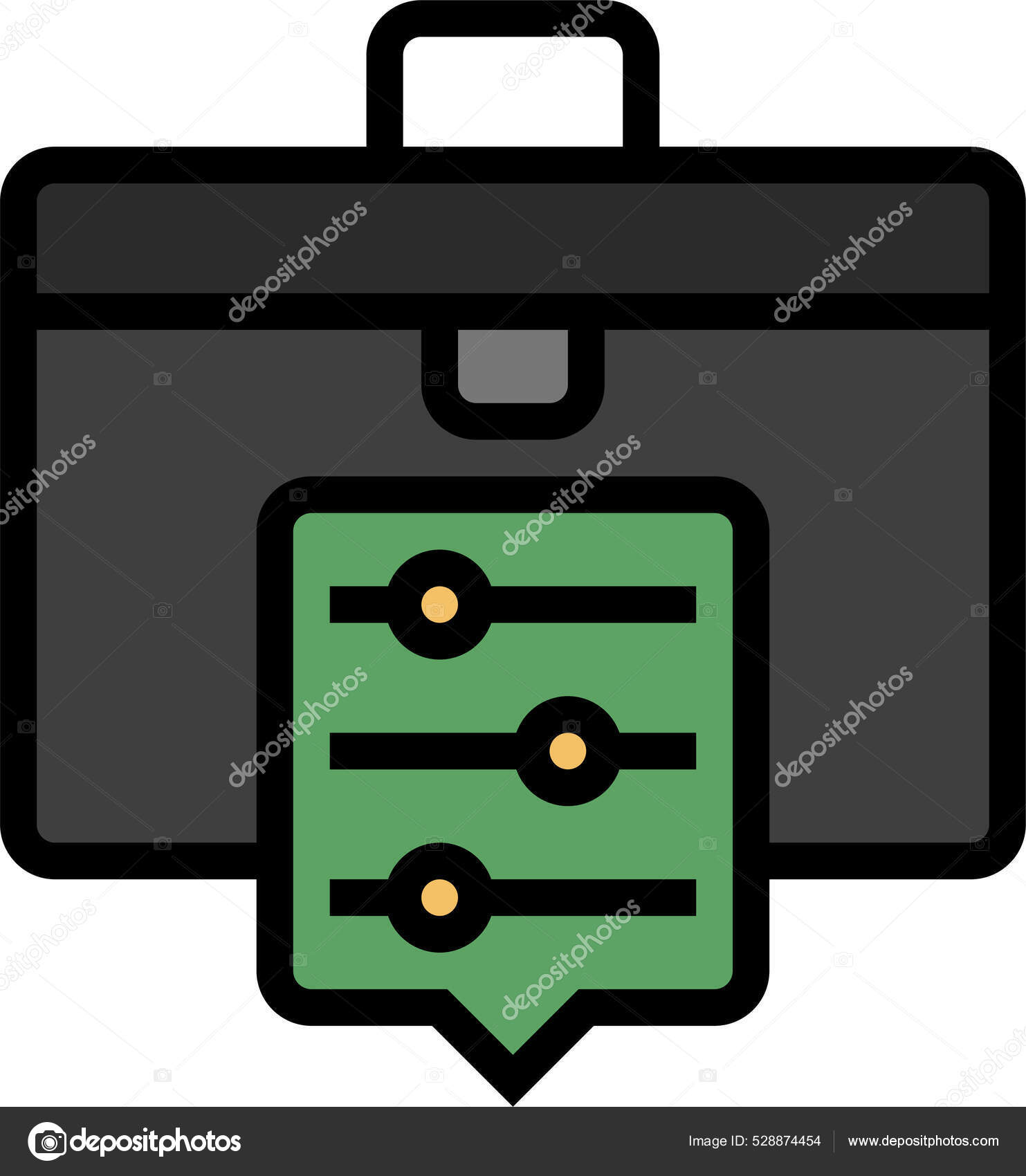 Adjust Business Control Icon Filled Outline Style Stock Vector by ...