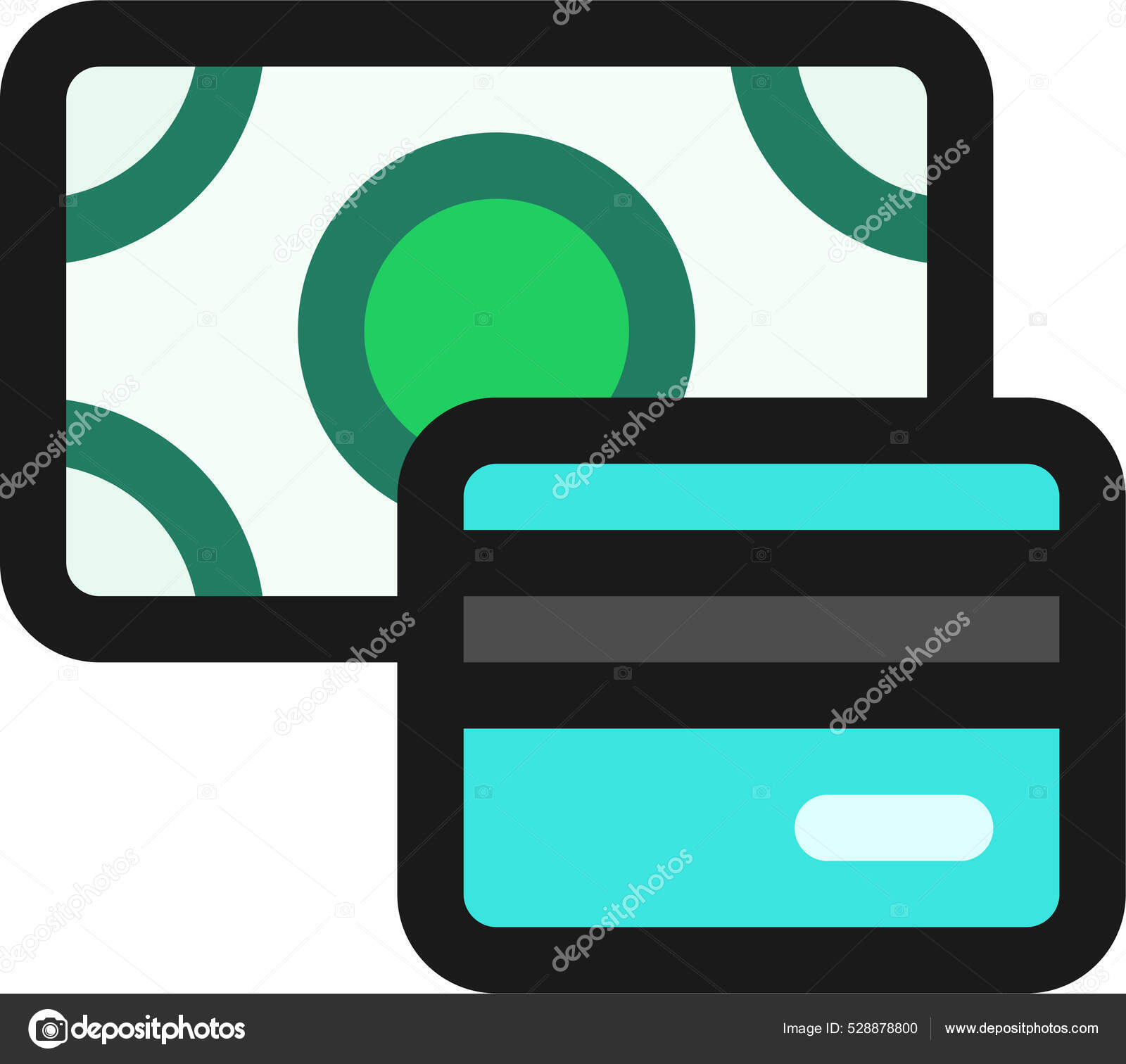 Payment Method Money Icon Filled Outline Style Stock Vector by ...