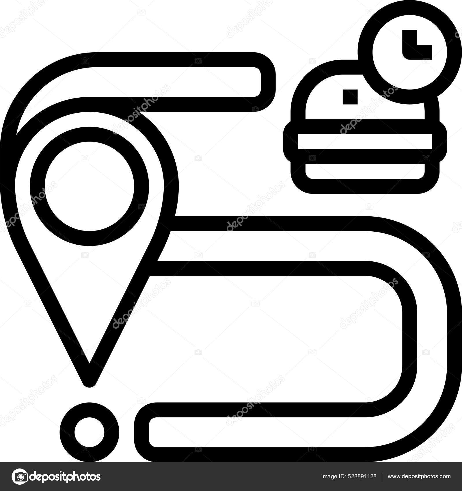 Mapa Entrega Icono Línea Estilo Esquema Vector de stock #528891128 de ...