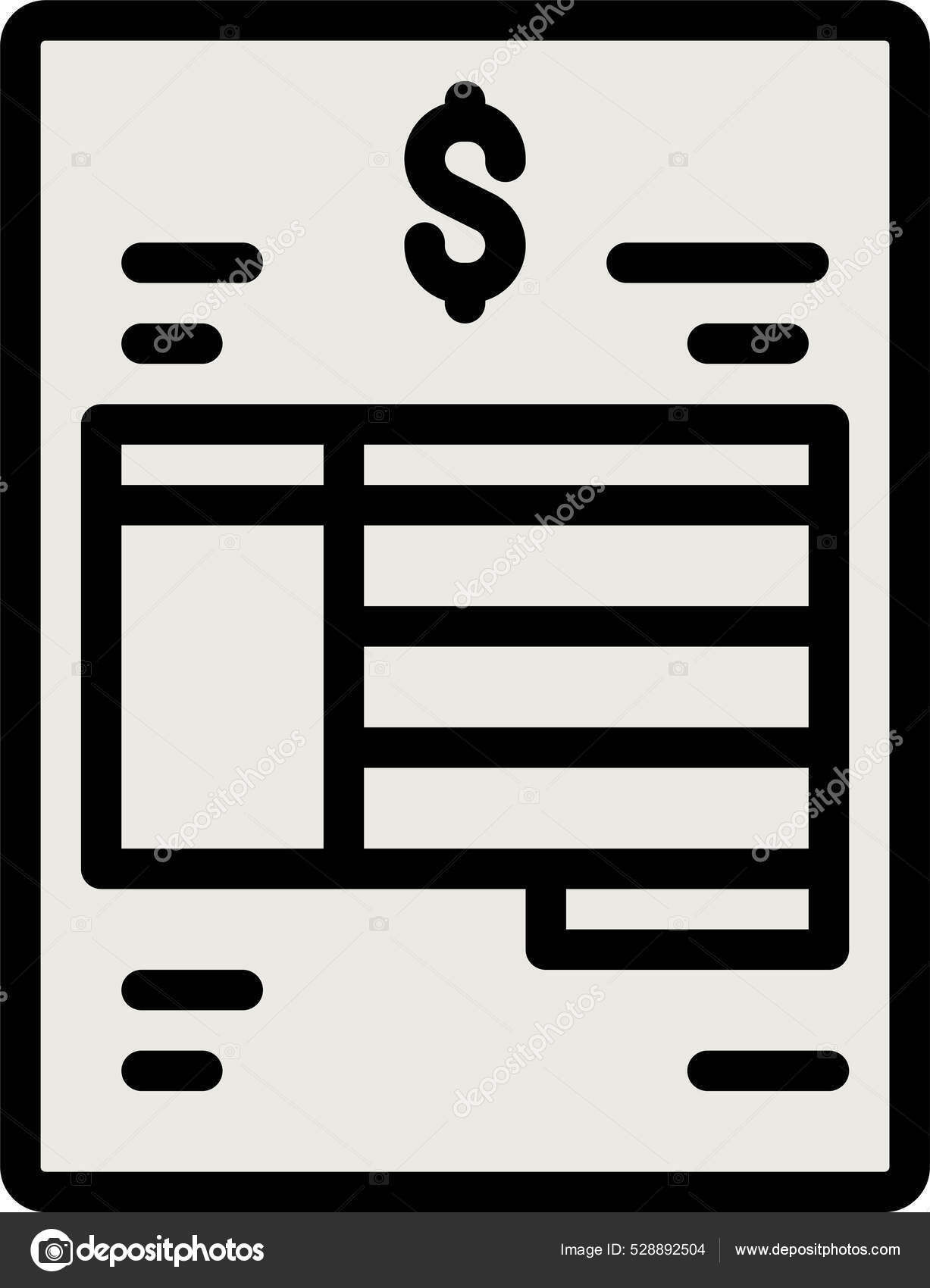 Invoice Bill Billing Icon Stock Vector by ©iconfinder 528892504