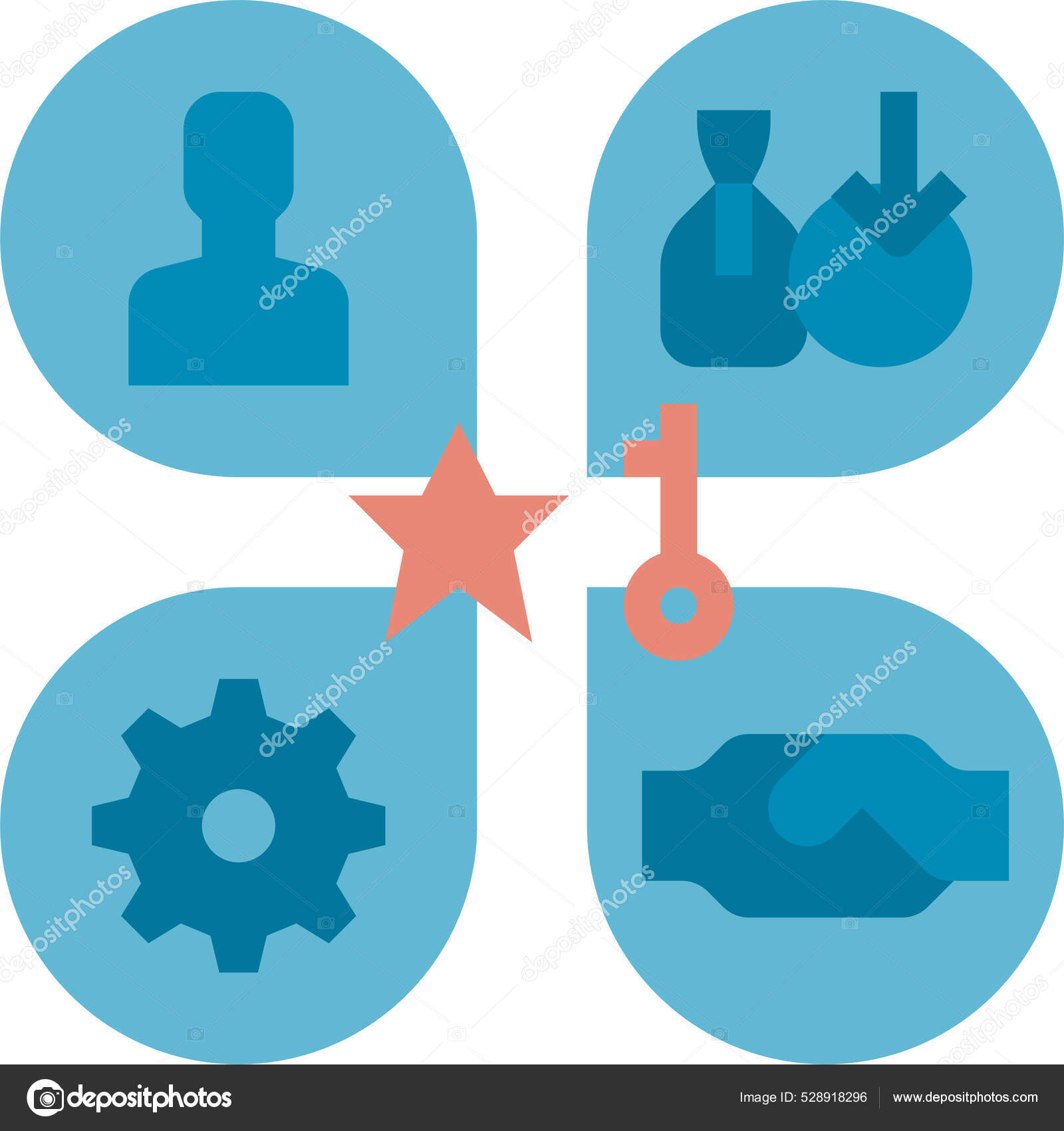 Critical Success Factor Key Success Factors Icon Icon Vetor de stock de ...