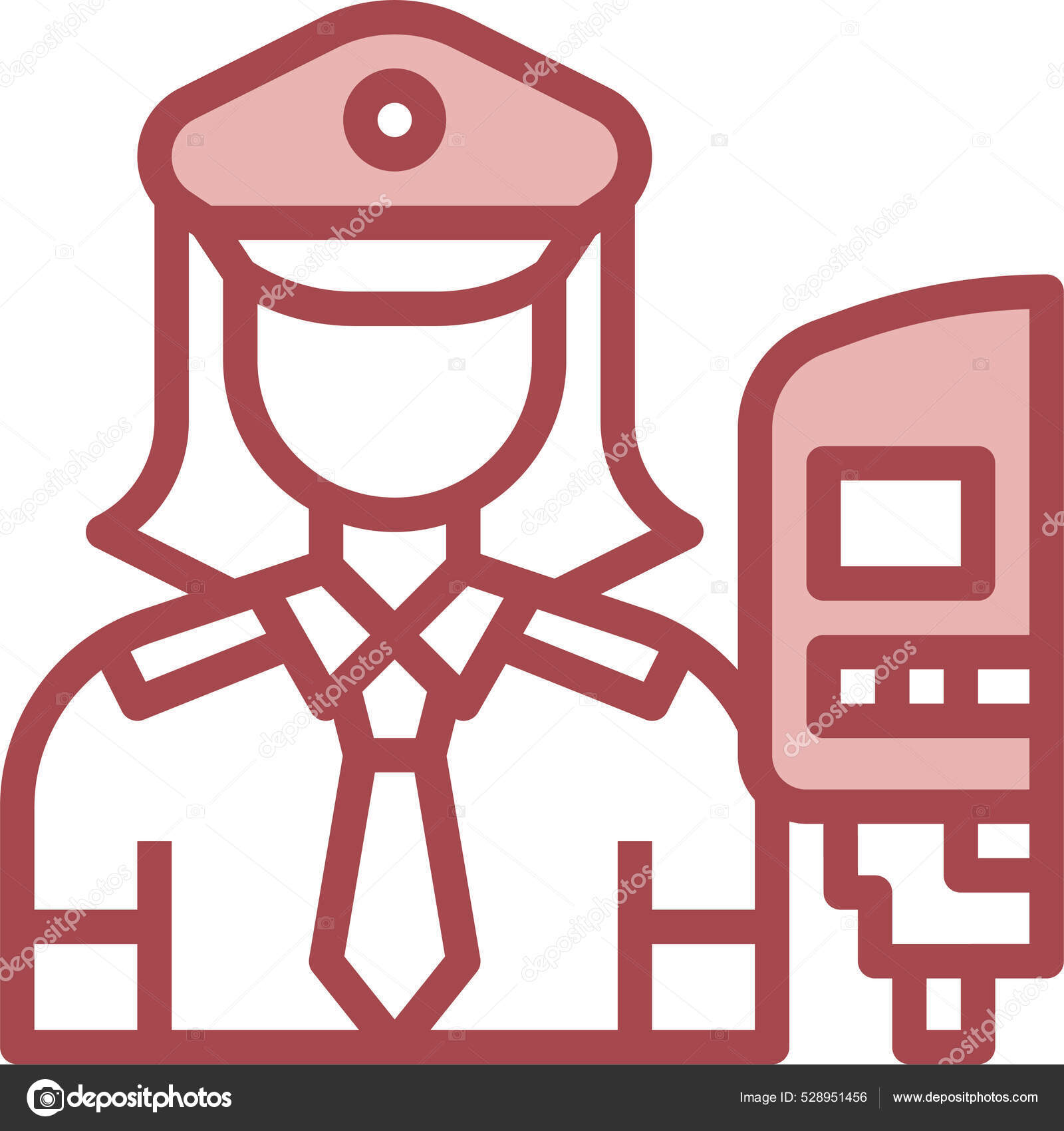 Officer Uniform Train Icon Stock Vector by ©iconfinder 528951456
