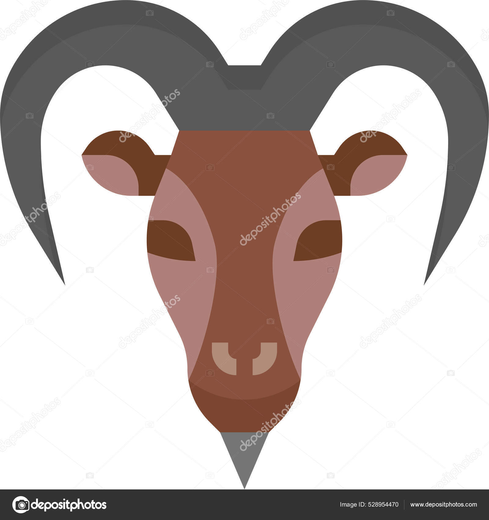 Goat Wildlife Nature Icon Stock Vector Image by ©iconfinder #528954470