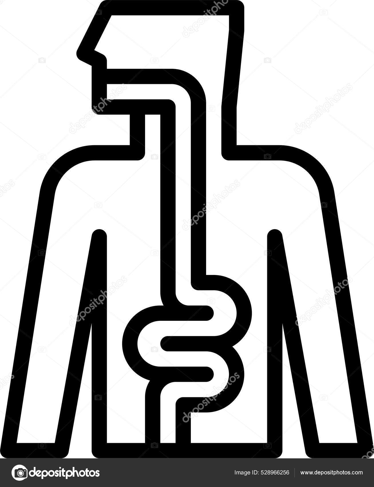 Intestine Colon Large Icon Outline Style Stock Vector by ©iconfinder ...
