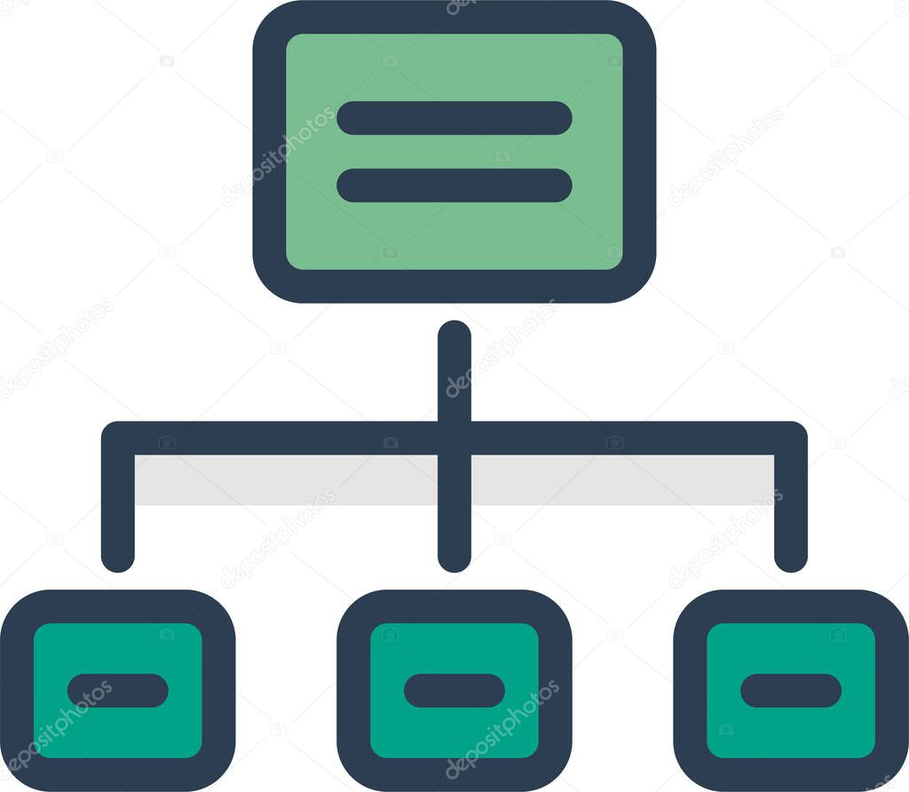 Icono Esquema Jerarquía Diagrama Flujo Estilo Esquema Rellenado Vector de stock por ©iconfinder ...