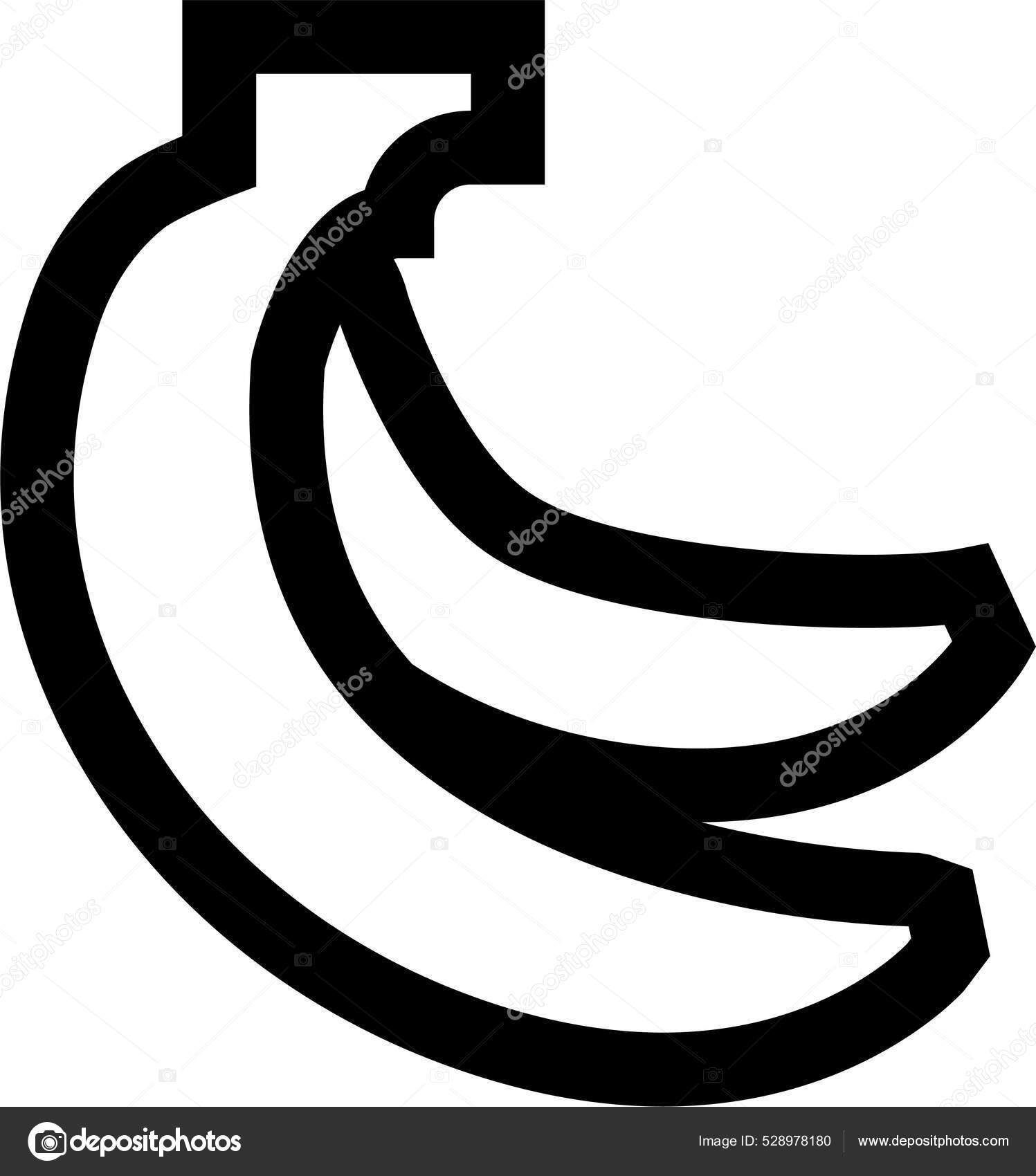 Ikon Pisang Pisang Buah Pisang Dalam Gaya Outline Vektor Stok oleh ...