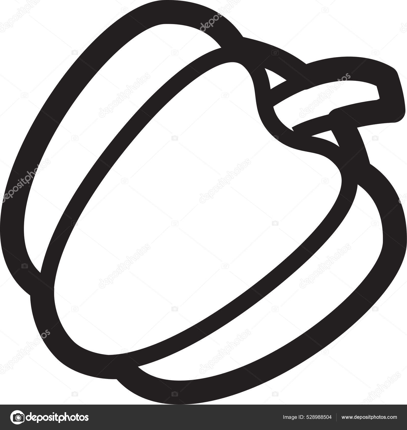 Bell Pepper Outline Icon Outline Style Stock Vector by ©iconfinder ...