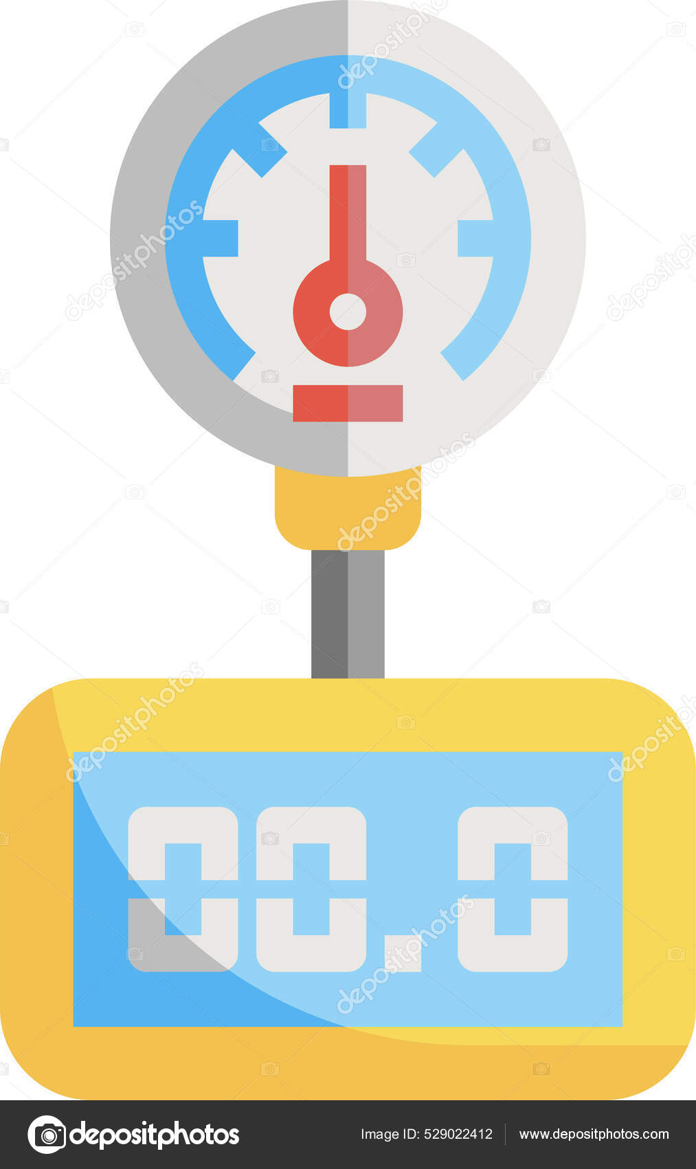 Pressure Meter Measure Icon Stock Vector by ©iconfinder 529022412