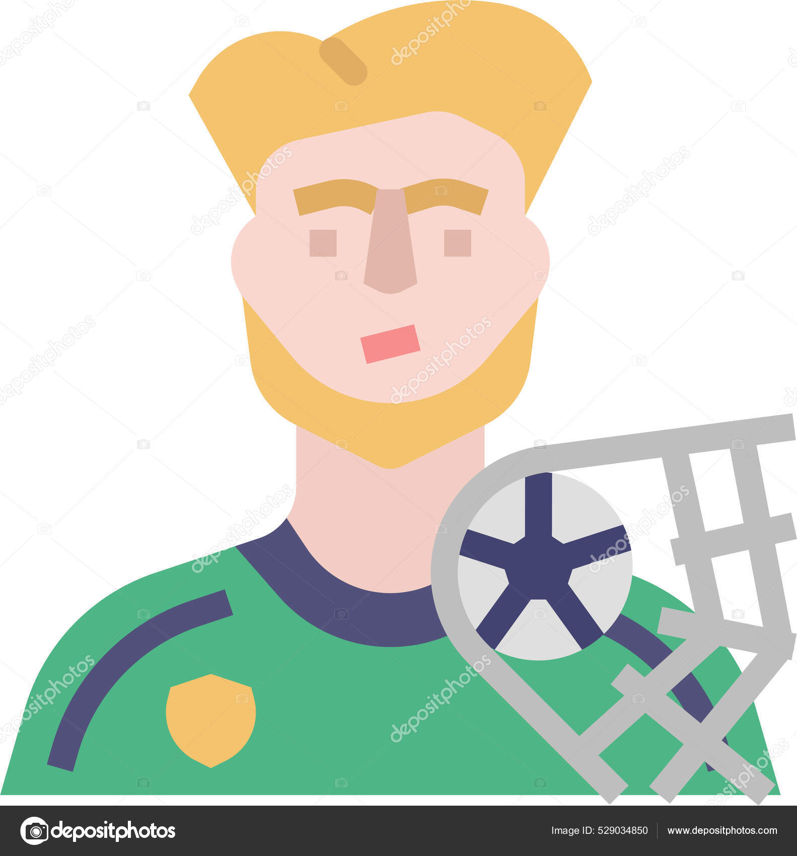 Keyman Icono Mediocampista Fútbol Vector de stock por ©iconfinder 529034850