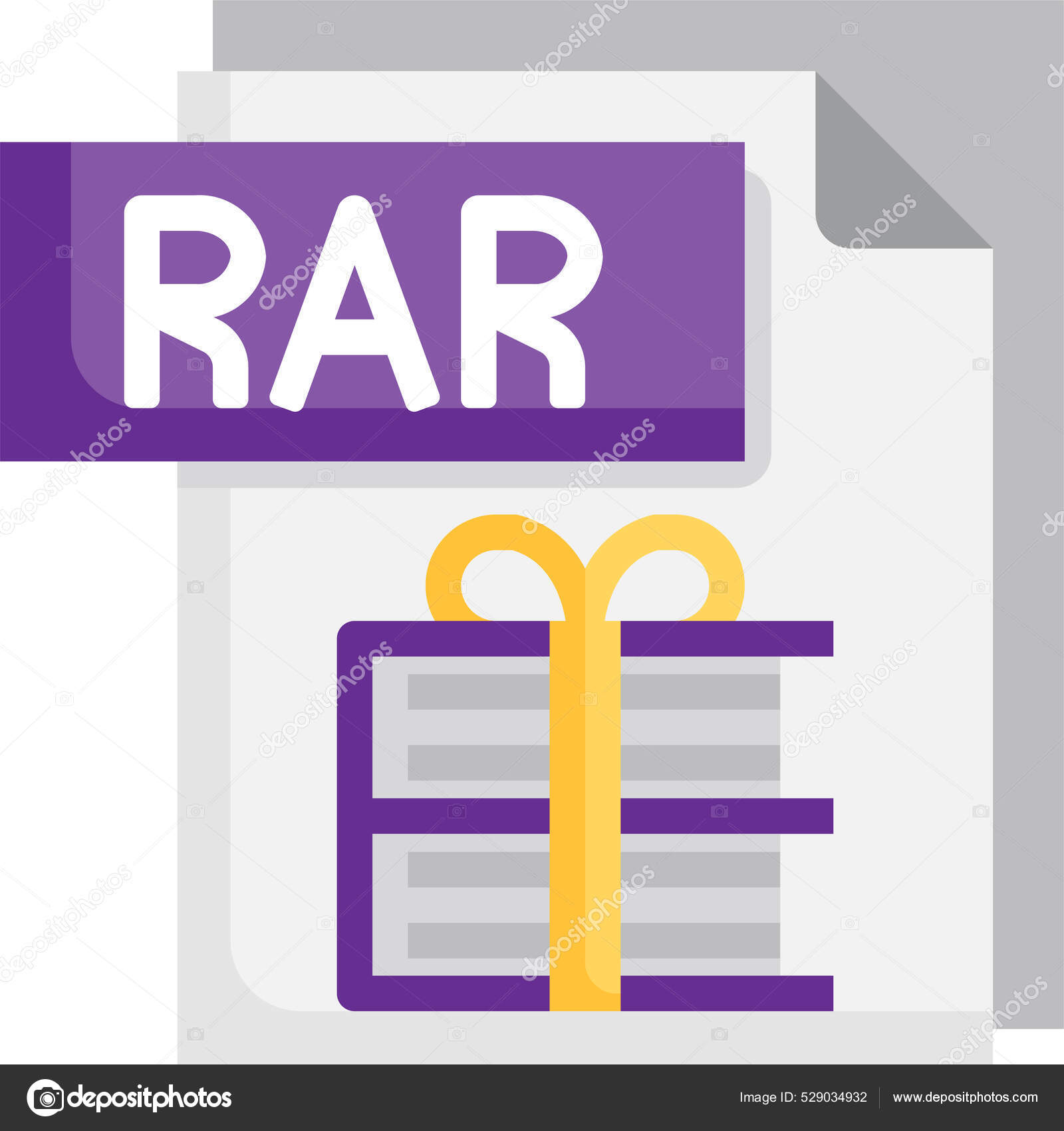 Rar File Folder Icon Stock Vector Image by ©iconfinder #529034932