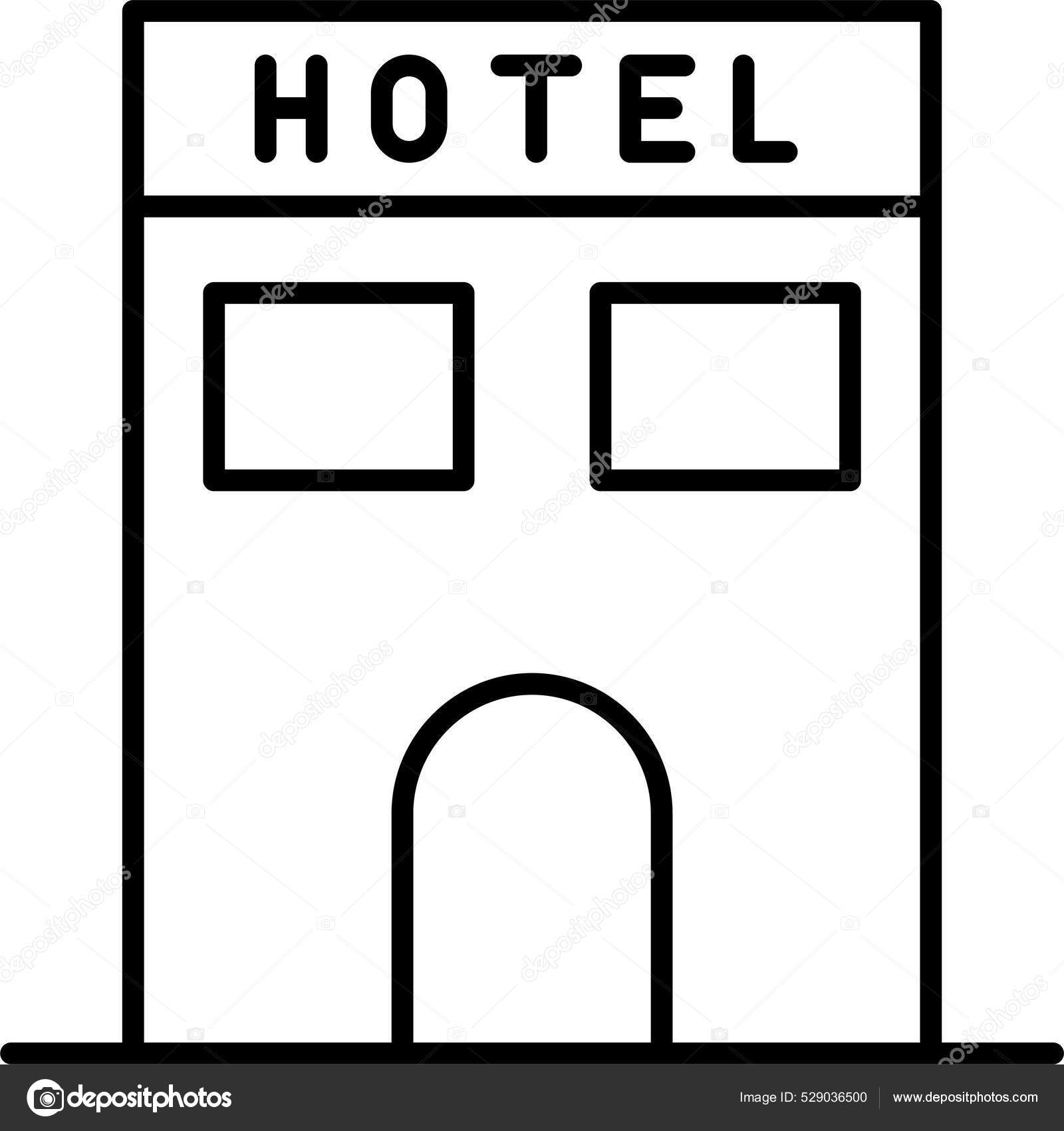 Hotel Restaurant Building Icon Stock Vector by ©iconfinder 529036500