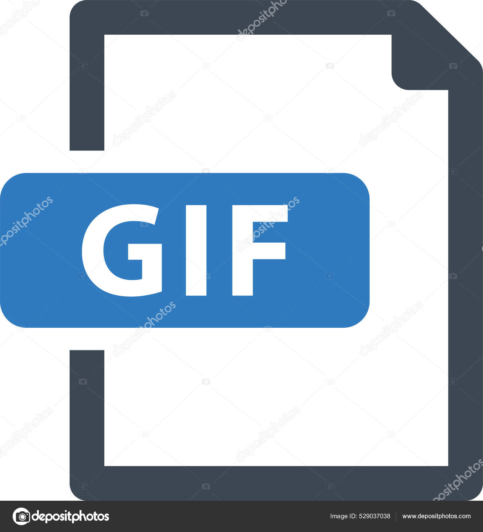 File Gif Image Icon Flat Style Stock Vector by ©iconfinder 529037038