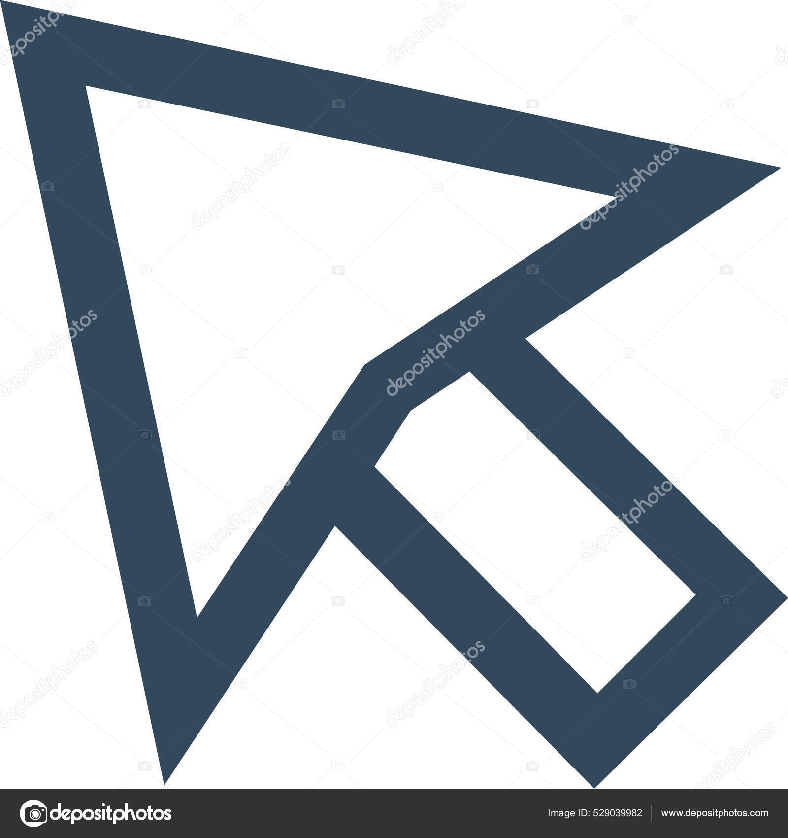 Icono Del Ratón Del Cursor Flecha Estilo Esquema Vector de stock ...