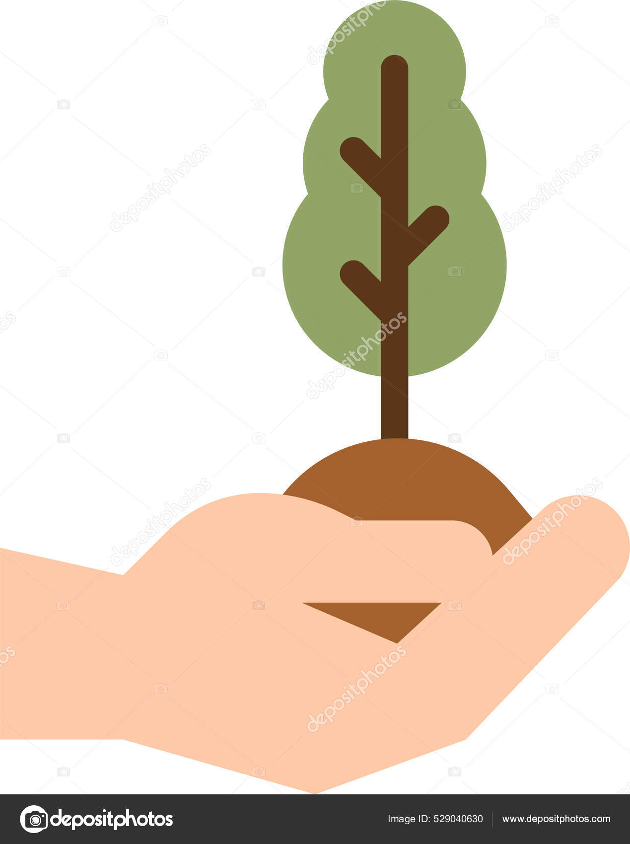 Plant Tree Hand Icon Stock Vector by ©iconfinder 529040630