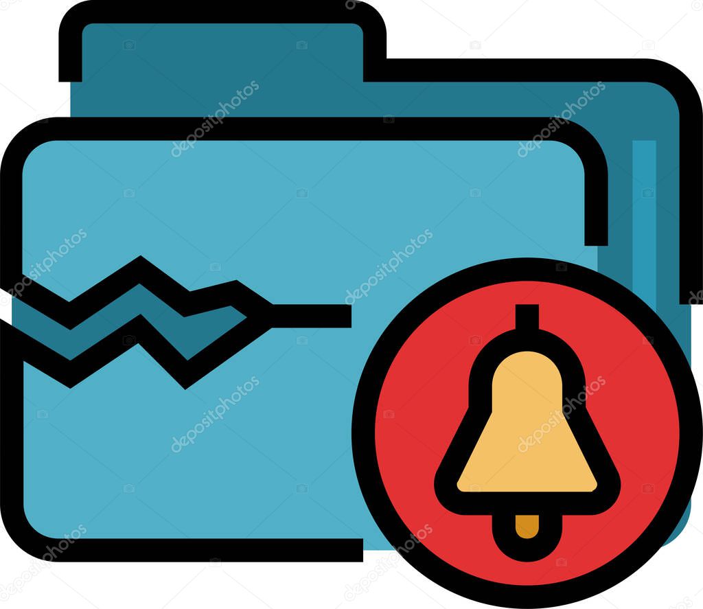 notificación de incumplimiento icono de la carpeta de notificación en ...