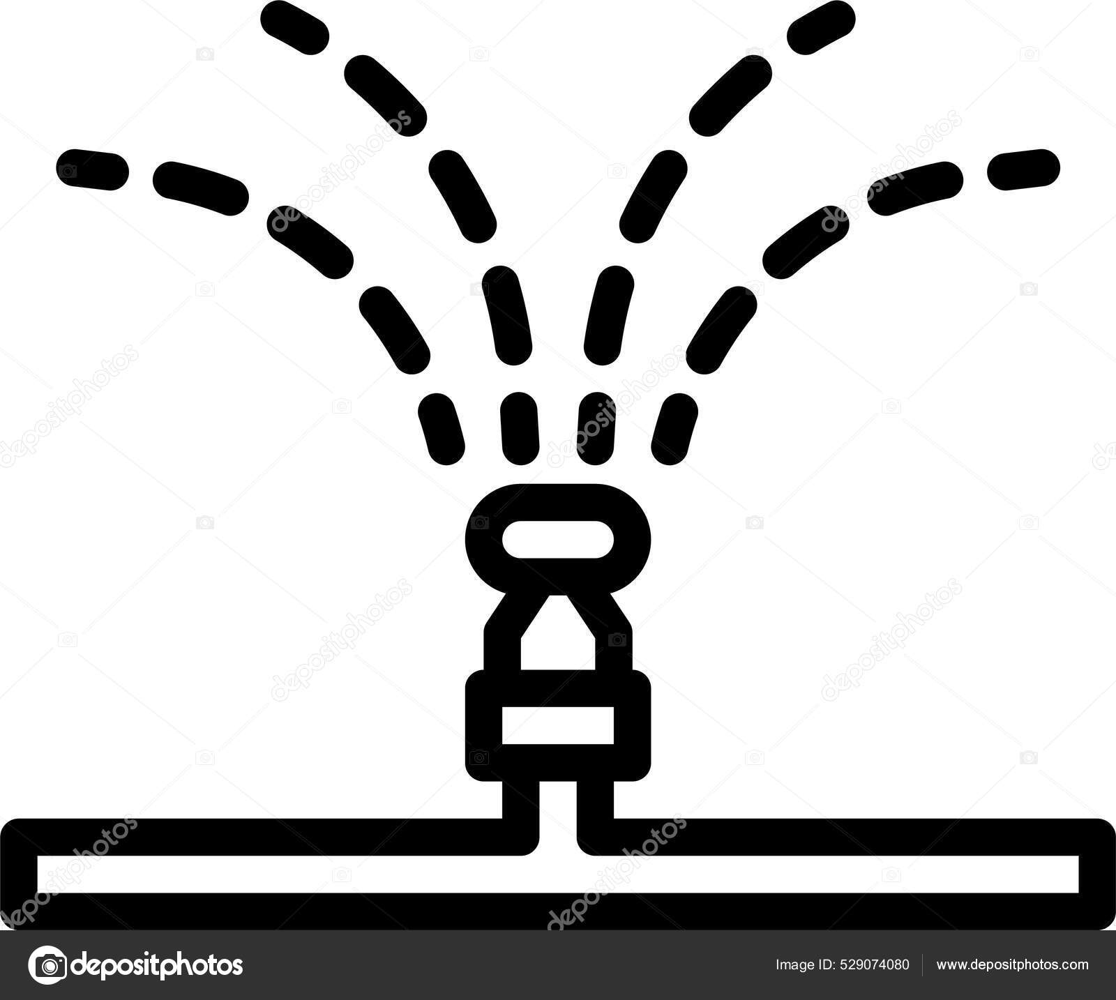 Icono Del Sistema Riego Por Aspersión vector, gráfico vectorial © iconfinder imagen #529074080