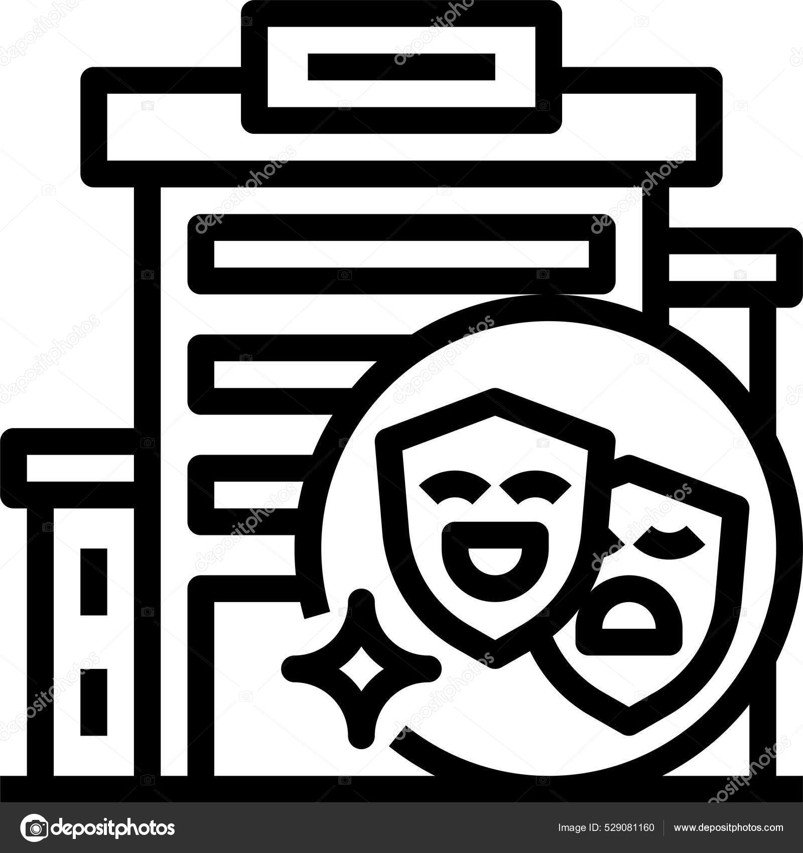 Actor Actor Actor Comedia Icono Vector de stock #529081160 de ©iconfinder