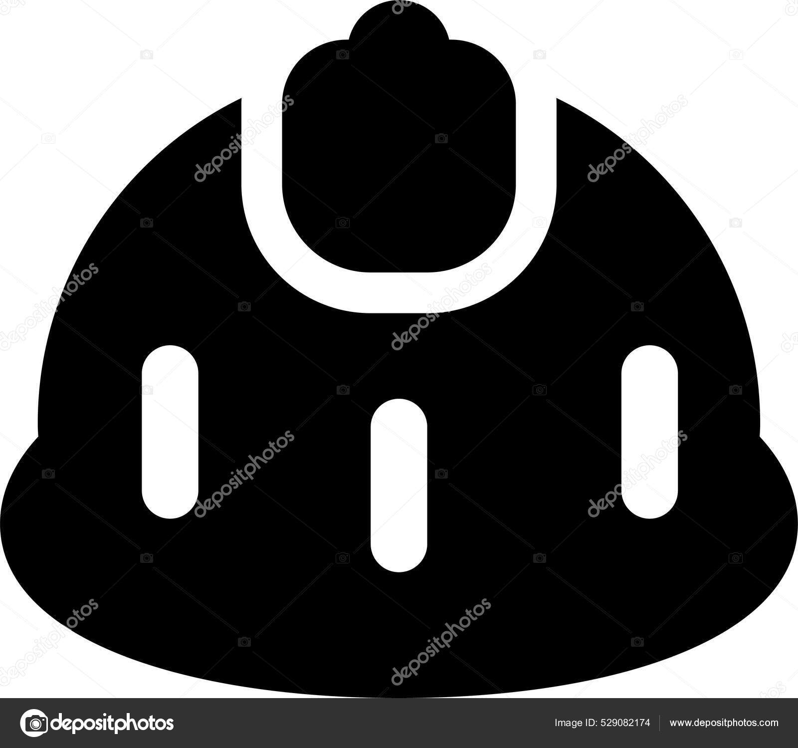 Construction Helmet Safety Icon Solid Style Stock Vector by ©iconfinder ...