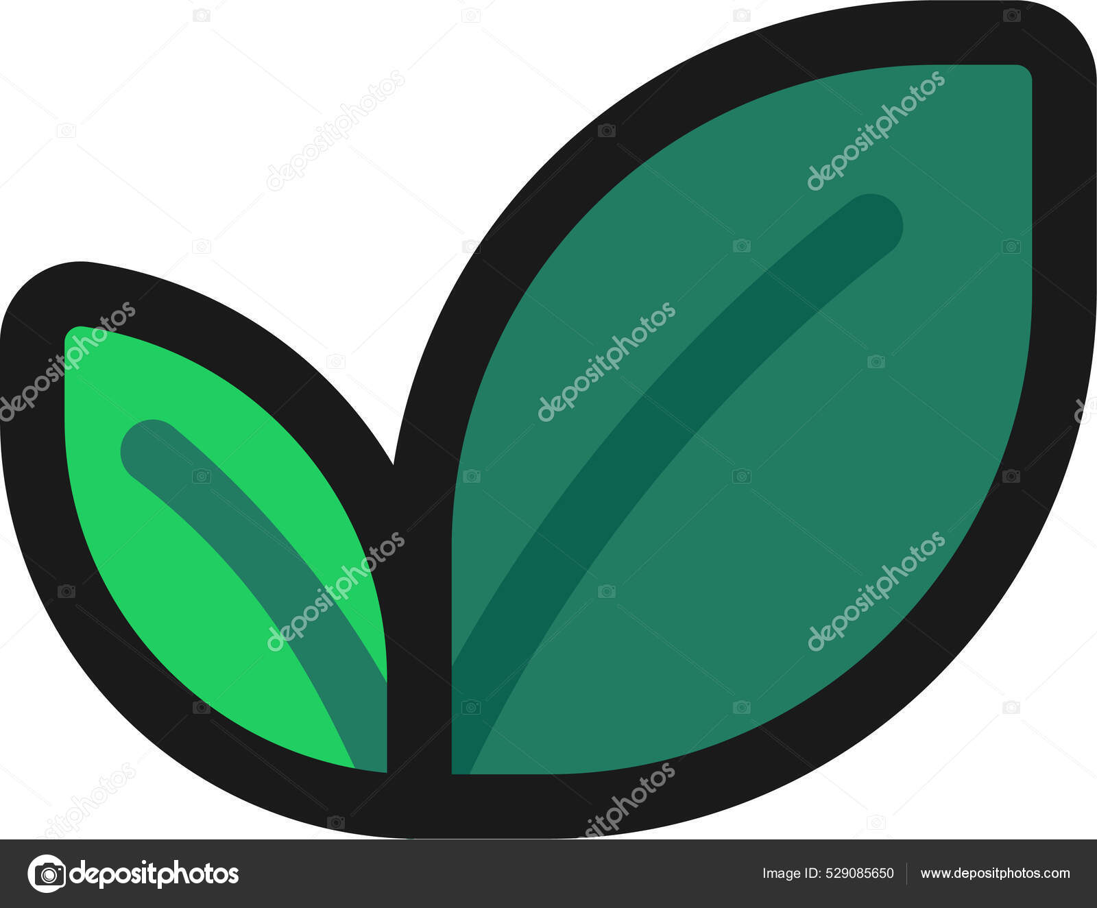 Herbal Leaf Plant Icon Stock Vector Image by ©iconfinder #529085650