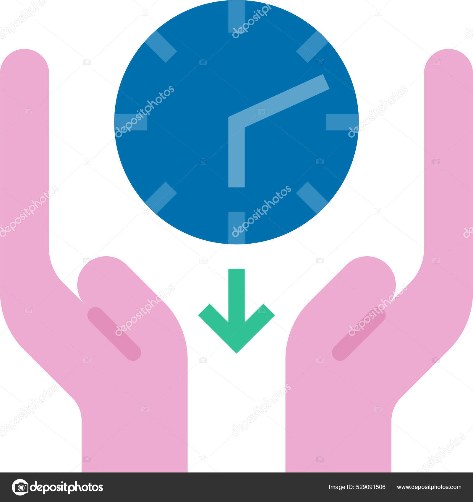 Clock Time Reduce Time Icon Stock Vector Image by ©iconfinder #529091506