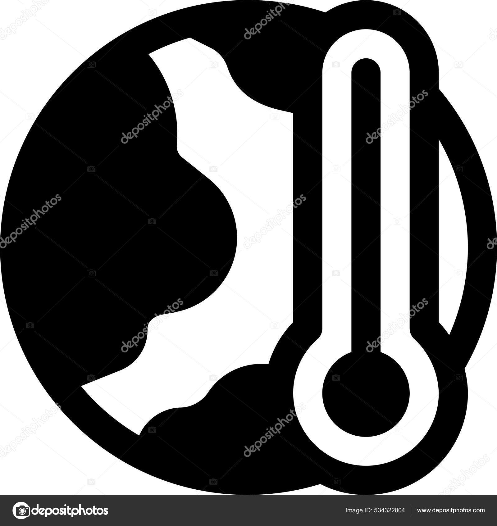 Earth Temperature Thermometer Icon Stock Vector by ©iconfinder 534322804